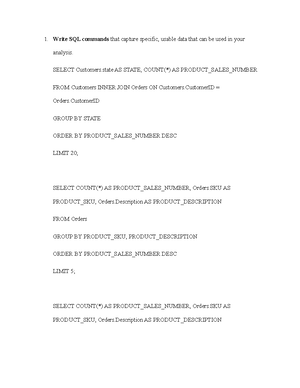 MAT 243 Project Three Summary Report Template - MAT 243 Project Three ...