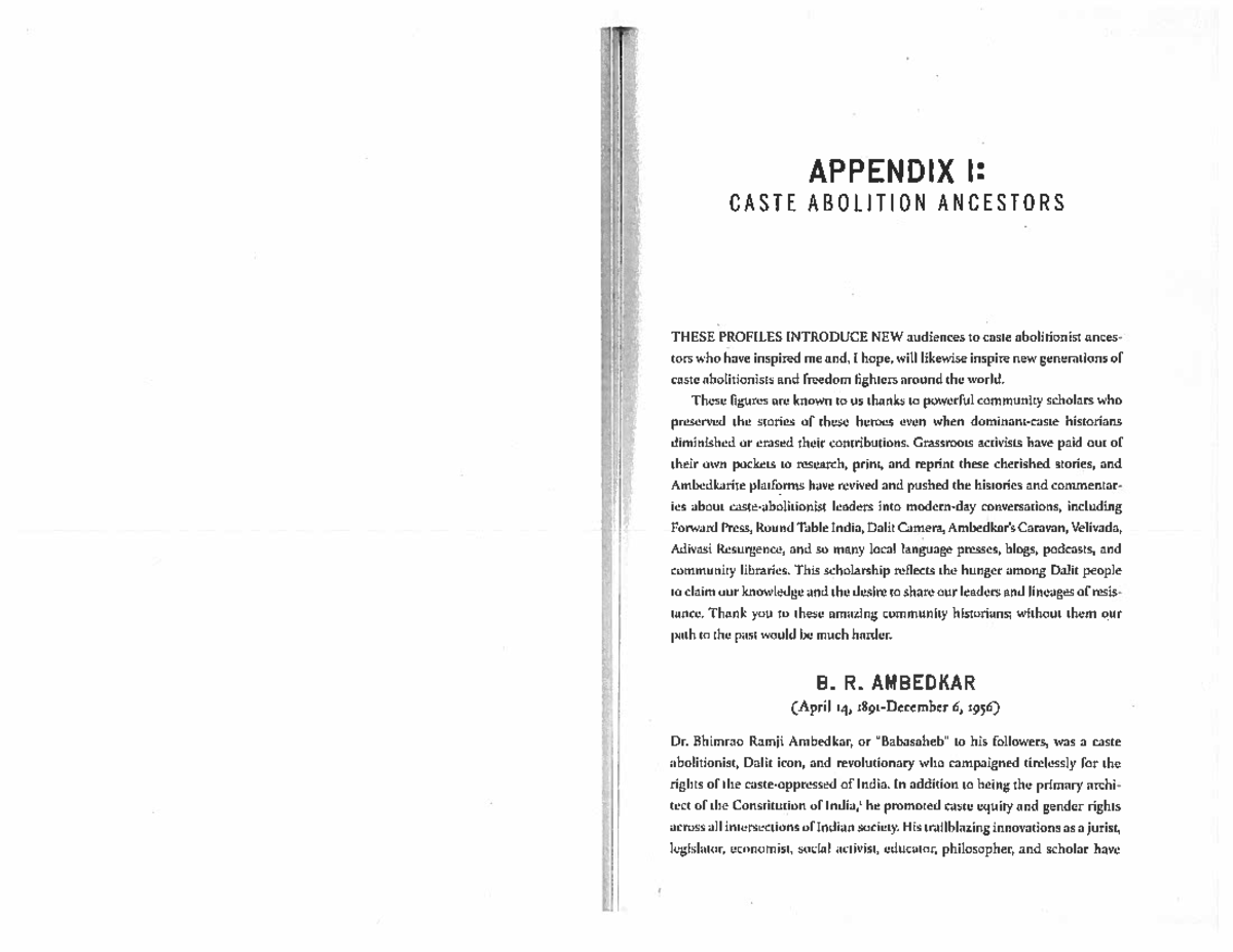 Course 101: Caste Abolition Ancestors and Their Impact on Society - Studocu