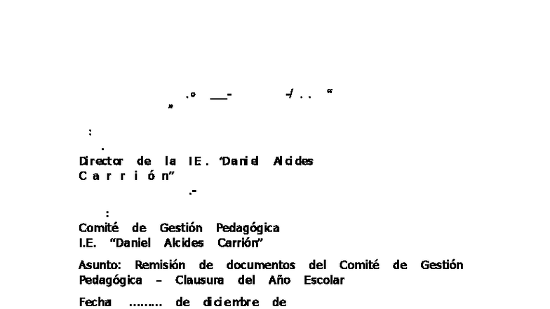 Plan de Clausura Escolar 2025 - I.E. Daniel Alcides Carrión - Studocu