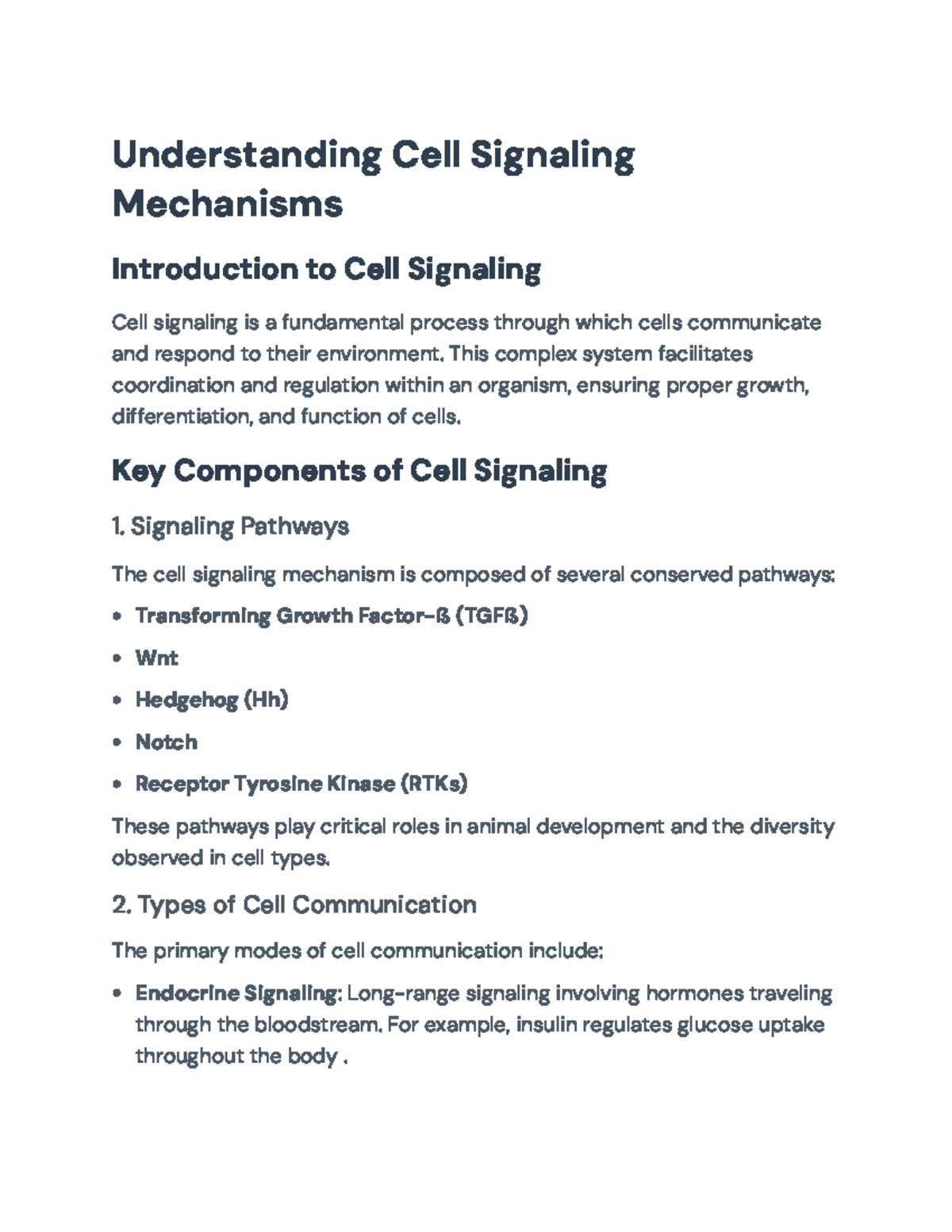 Cell Signaling Mechanisms: Understanding Communication & Development ...