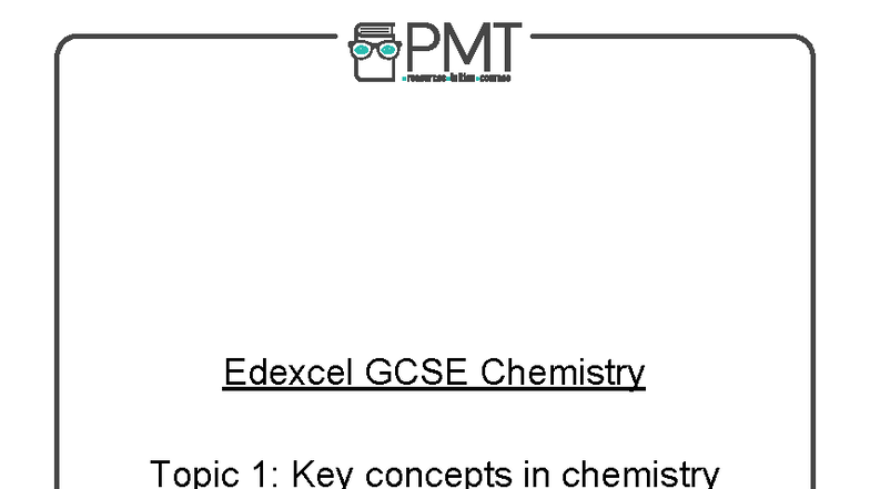 Types of substance - full notes - Edexcel GCSE Chemistry Topic 1: Key ...
