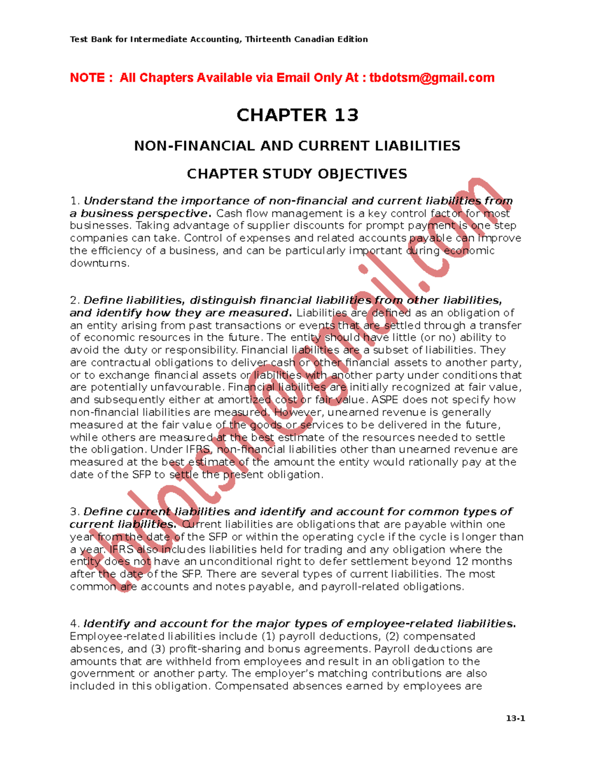 Intermediate Accounting Ch 13 Solutions Test Bank Vol 2 13th Ed