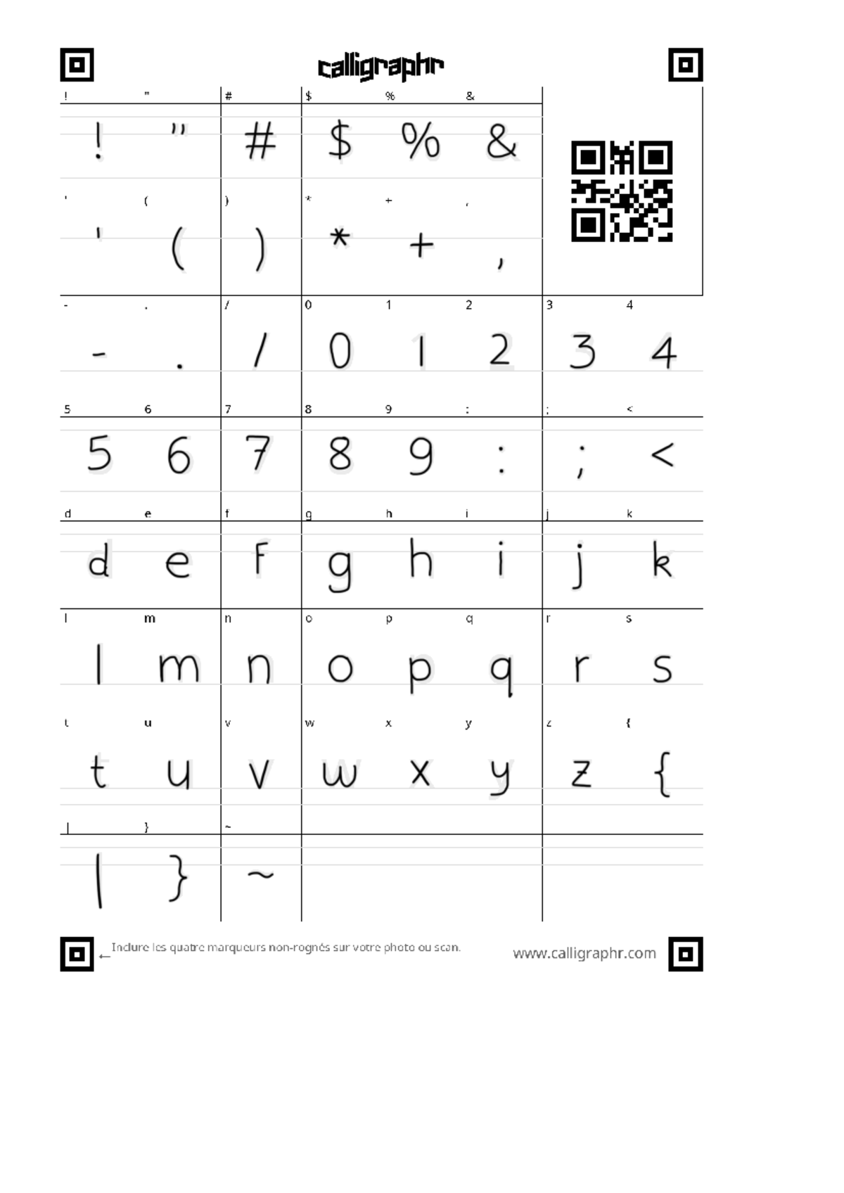 Calligraphr-Template for Custom Font Creation Guide - Studocu