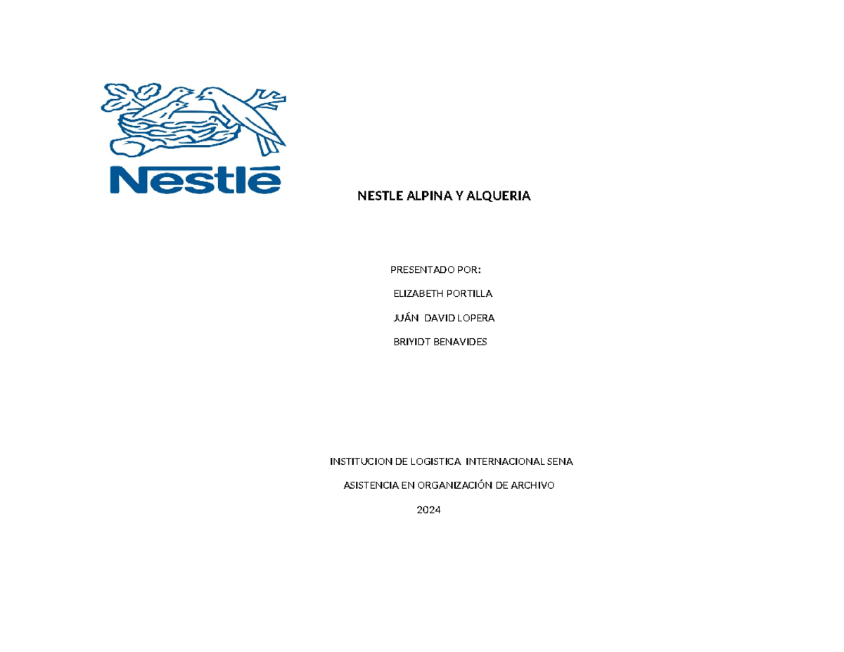 Nestle Elizabeth - edfg - NESTLE ALPINA Y ALQUERIA PRESENTADO POR ...