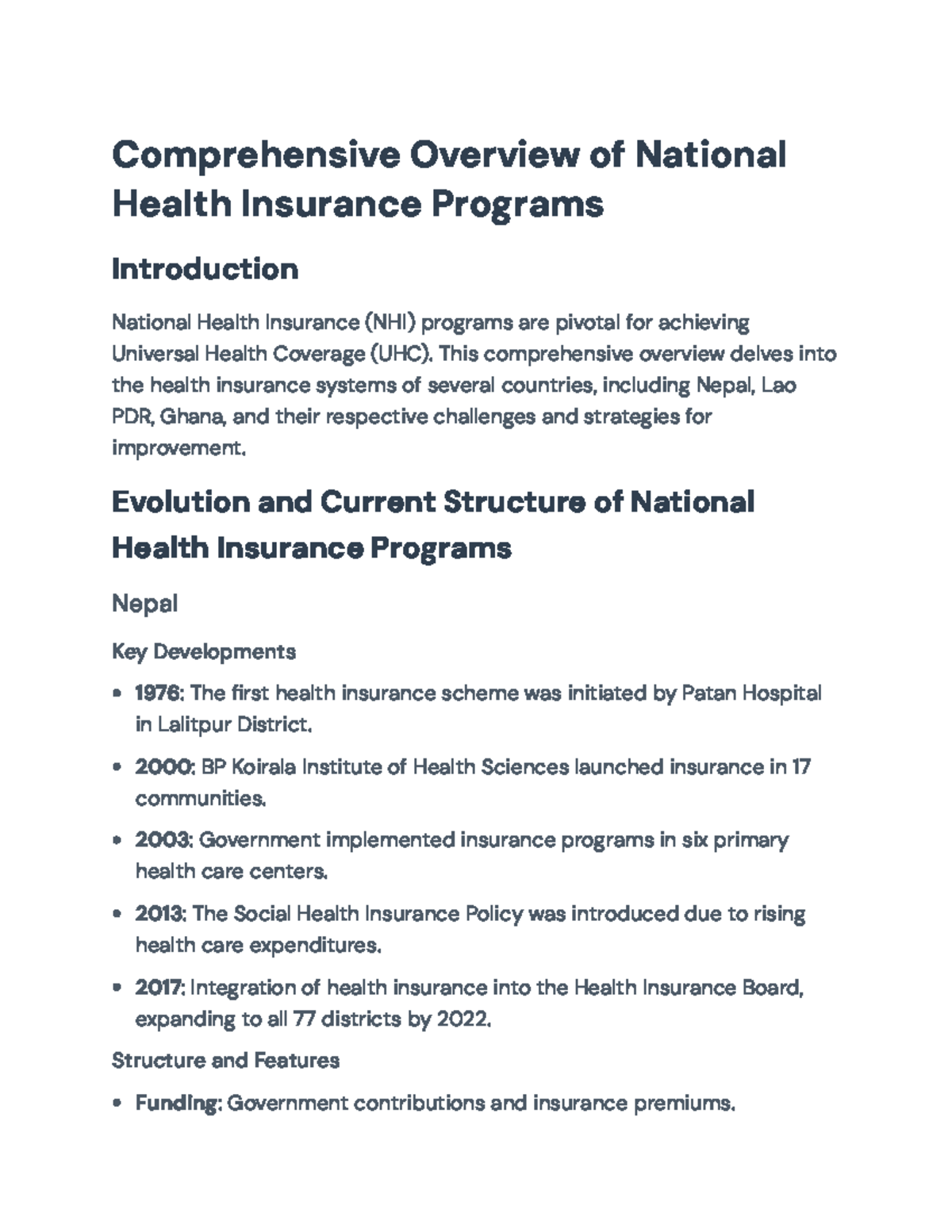 NHI 101: Comprehensive Overview of Global Health Insurance Systems ...