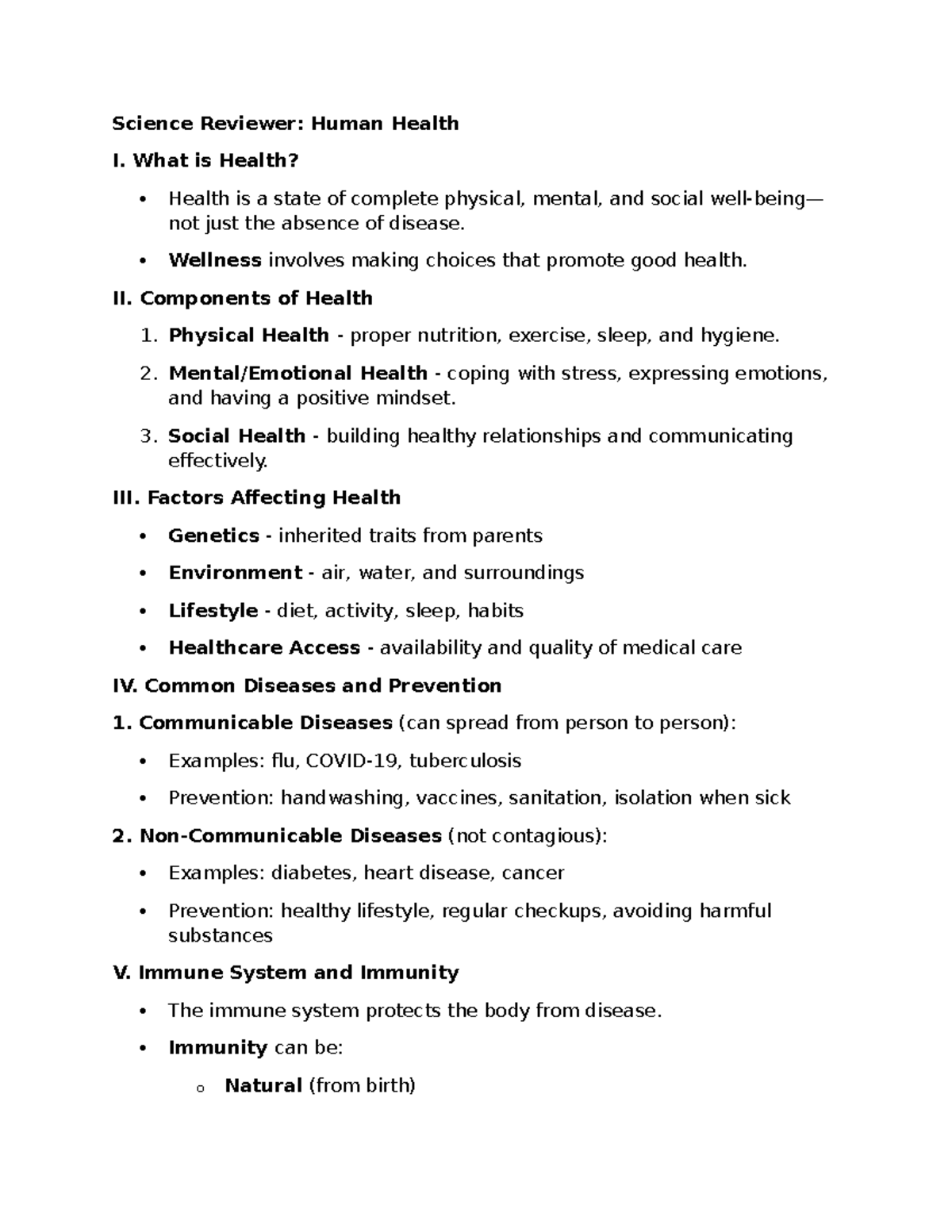 Science Reviewer 2 - notes for you help it can help - Science Reviewer ...