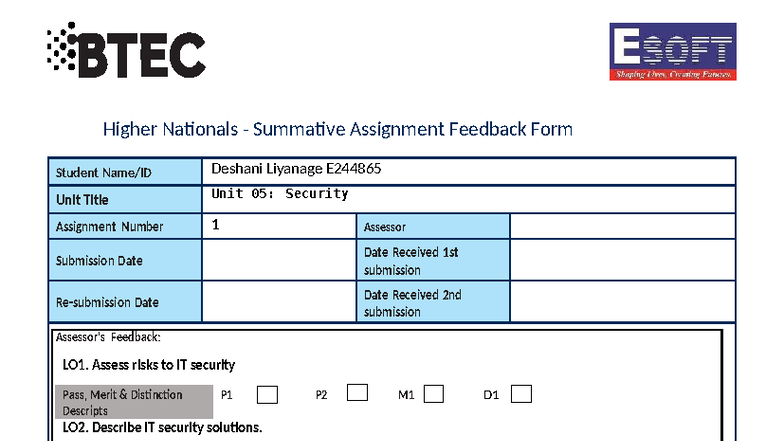 HND Computing Assignment 05: Security Audit and ISMS Implementation - Studocu