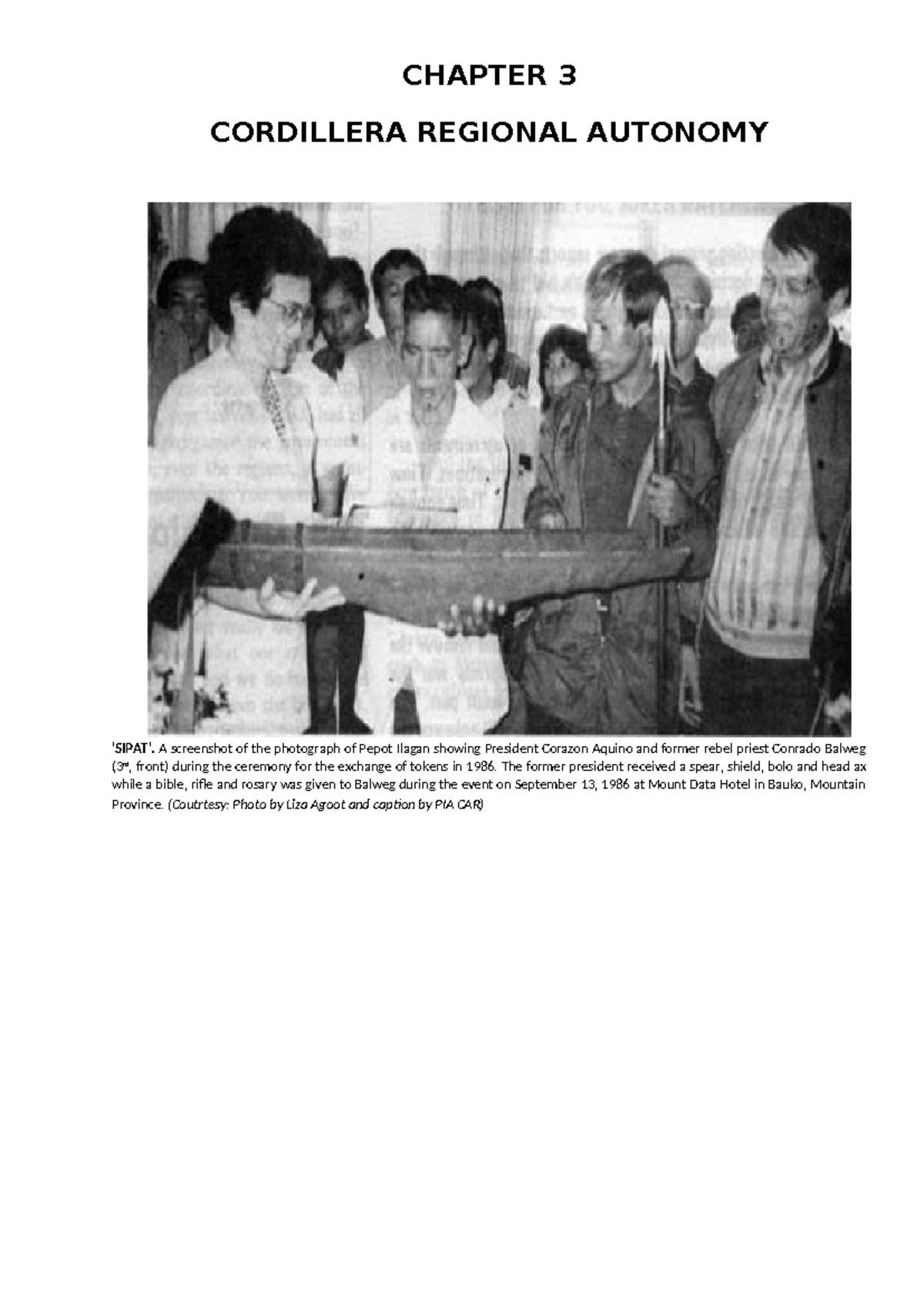Chapter 3: Understanding Cordillera Regional Autonomy and Its ...