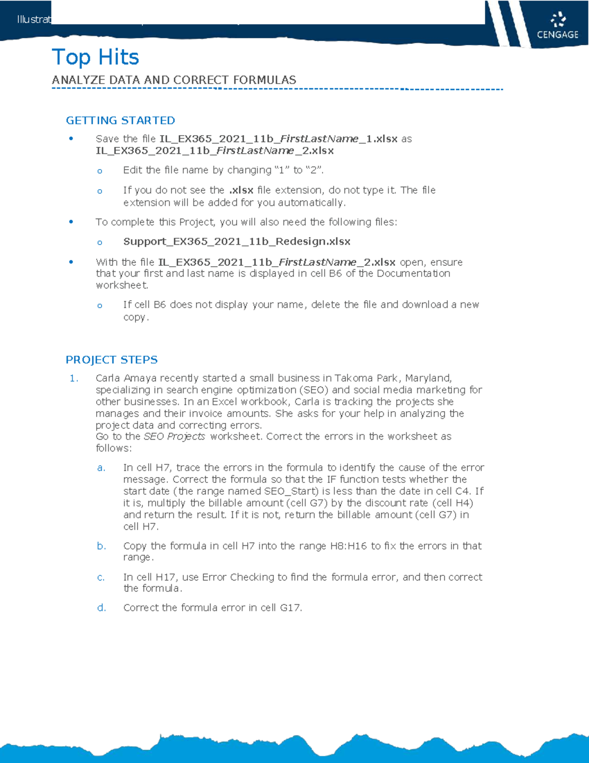 Illustrated Excel Module 11: SAM Project 1b Instructions and Analysis ...
