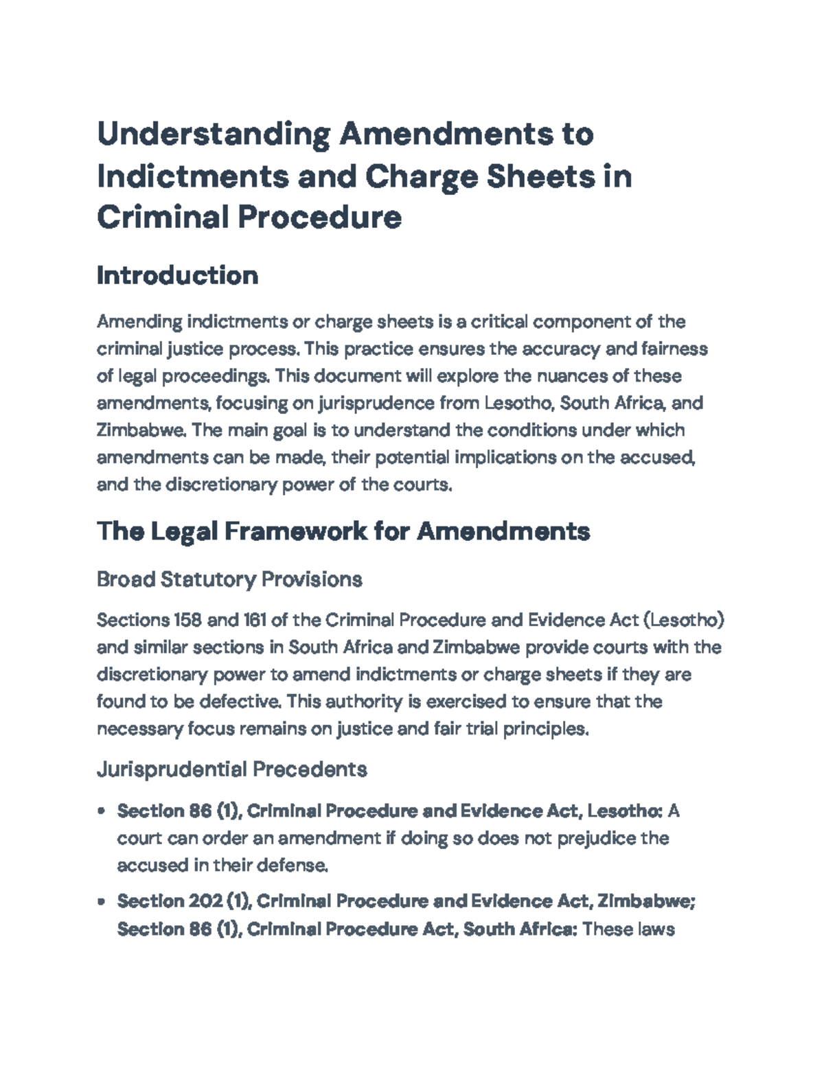 Amendments to Indictments in Criminal Procedure: Insights from LSA ...
