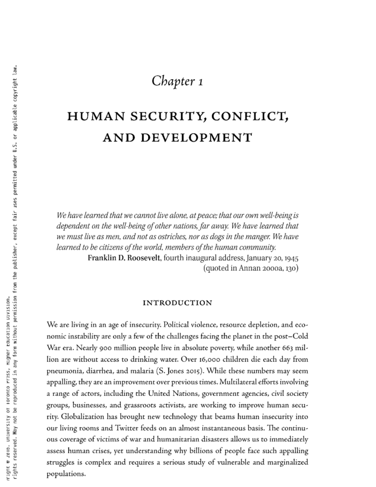 HUMAN SECURITY, CONFLICT, AND DEVELOPMENT: Chapter 1 Overview - Studocu