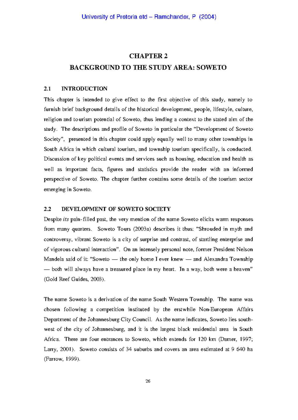 02CH2: Historical Overview of Soweto's Development and Culture - Studocu