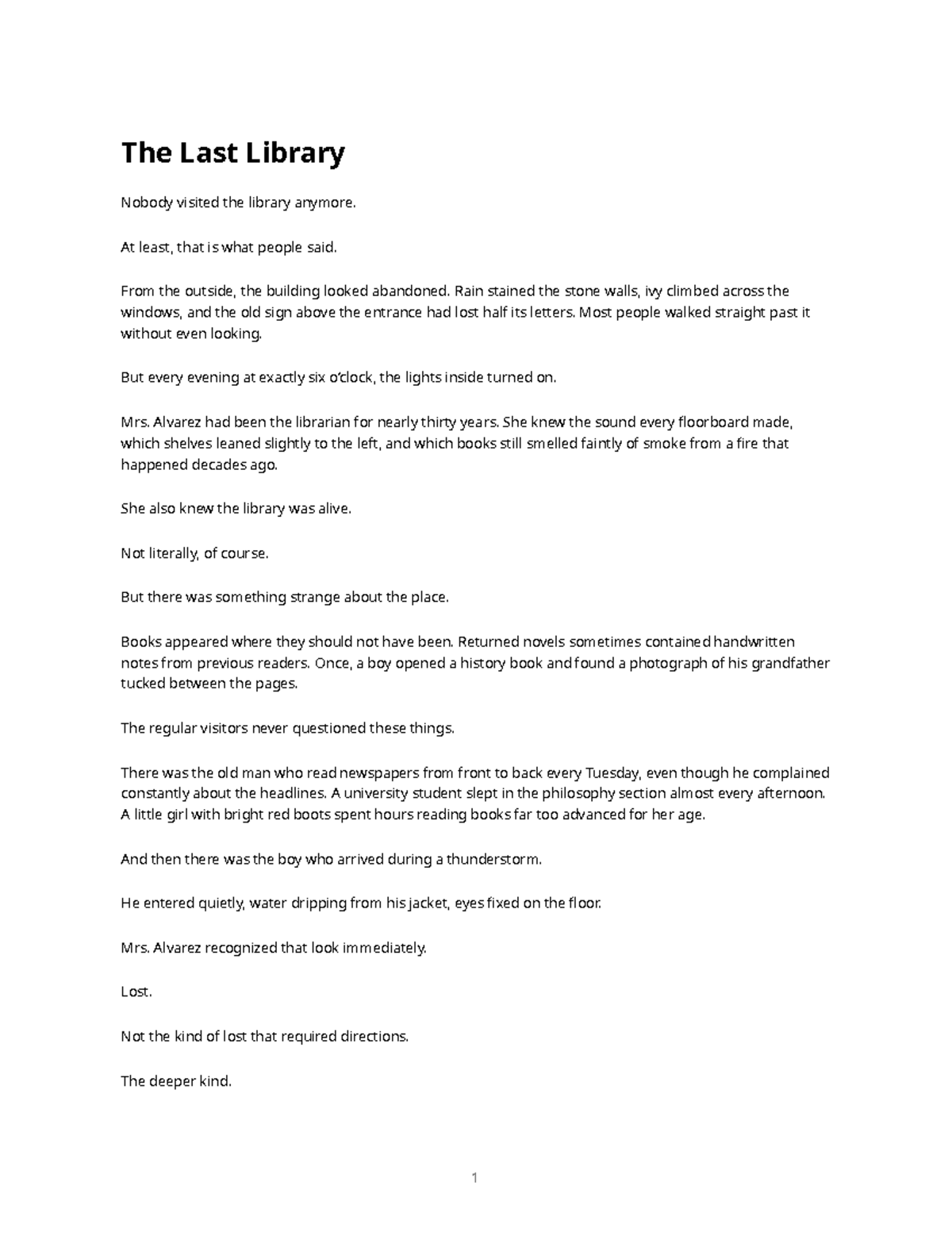 The Last Library: A Tale of Forgotten Stories and Hidden Secrets - Studocu