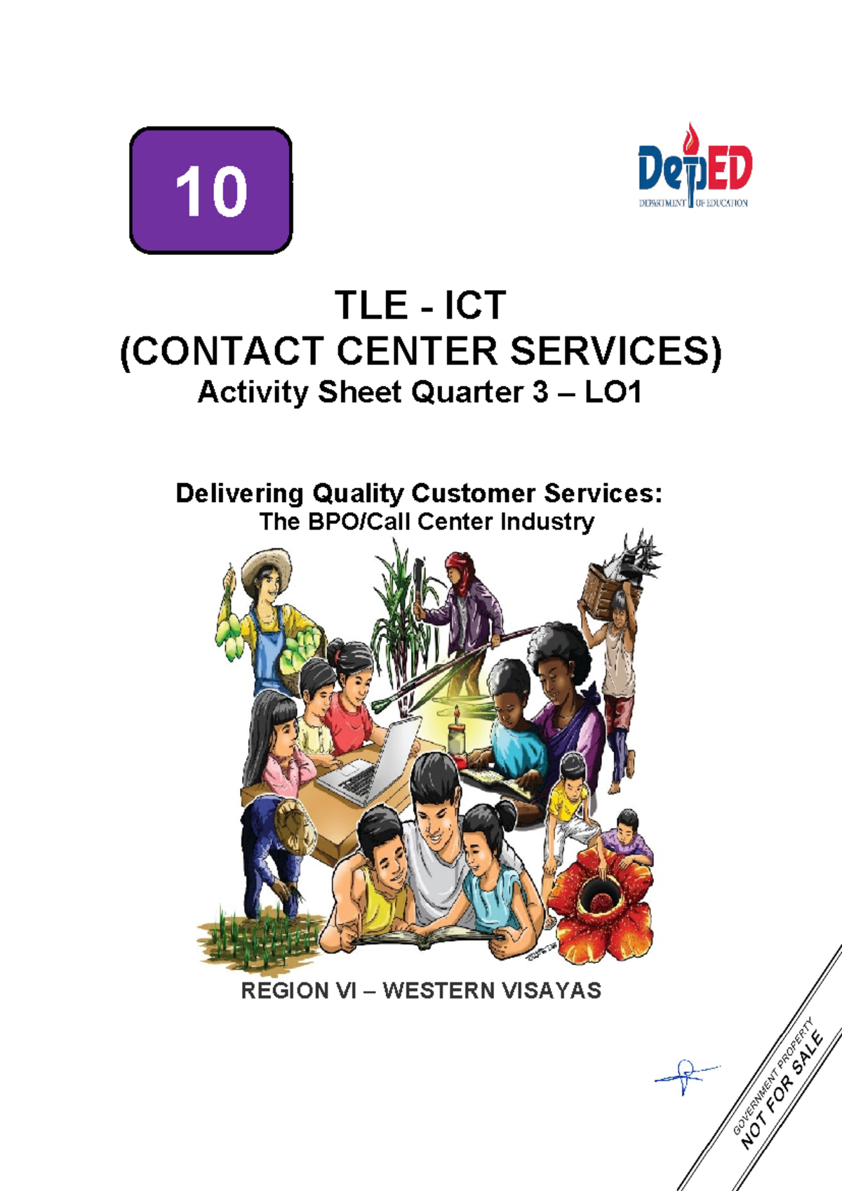 TLE 10 ICT (CONTACT CENTER SERVICES) Q3 Activity Sheet No. 1: BPO ...