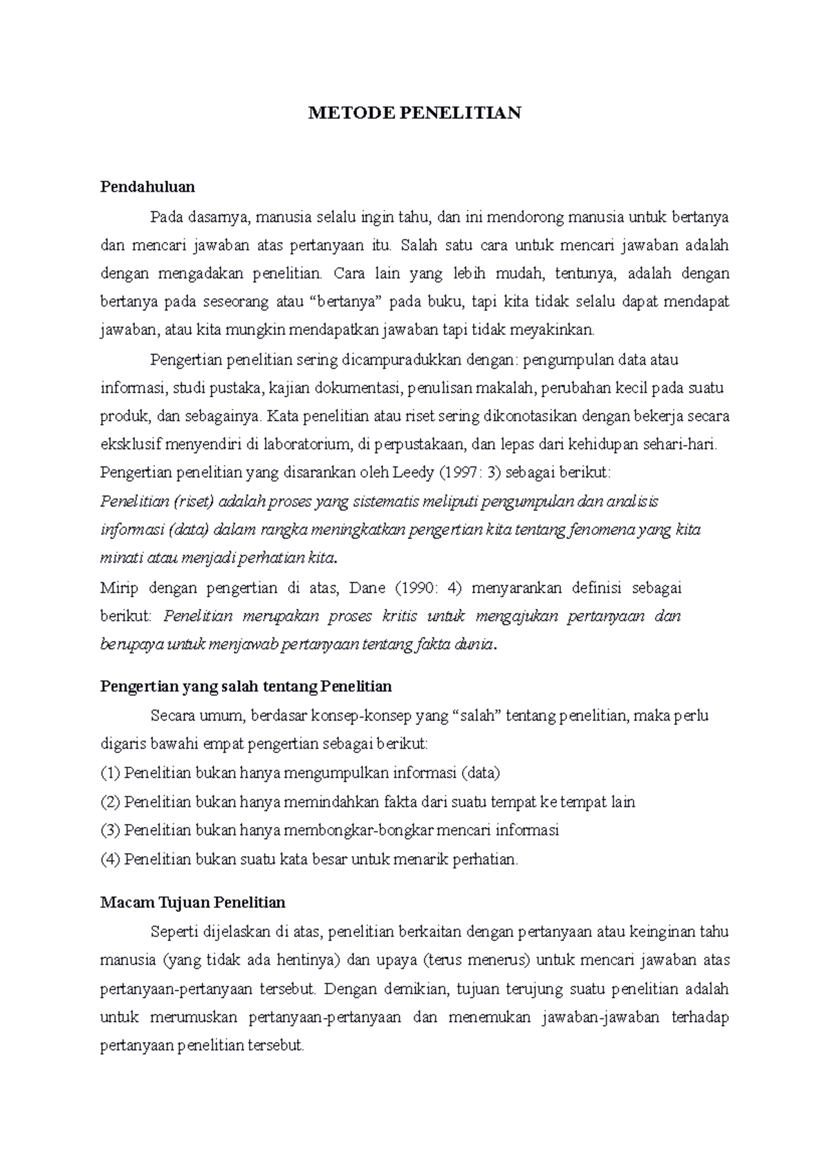 Contoh Paper 1 - Guide for Research - METODE PENELITIAN Pendahuluan ...