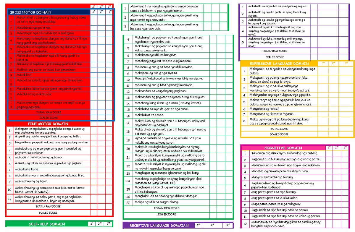 2024-2025 Final ECCD Checklist for Early Childhood Development - Studocu