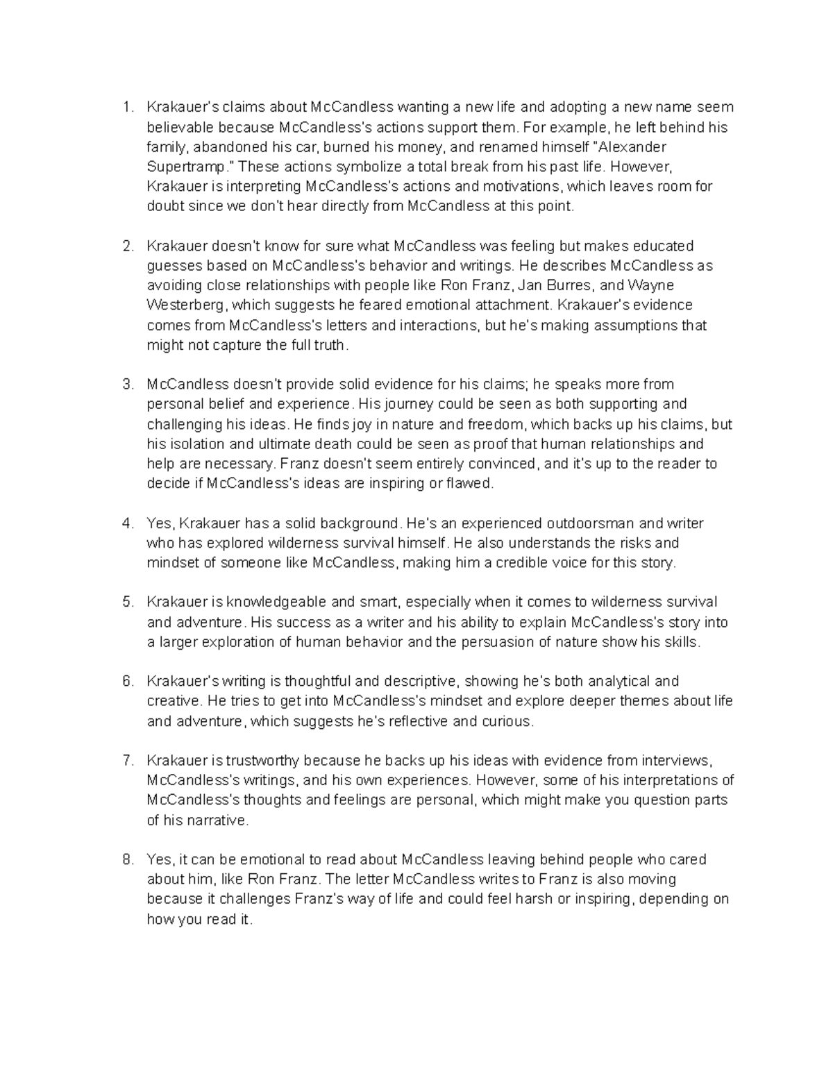 Rhetorical Analysis of "Into the Wild" Chapters 2-6-2 - Studocu