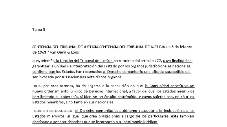Tema 8 - Sentencias del Tribunal de Justicia en el Derecho Comunitario ...