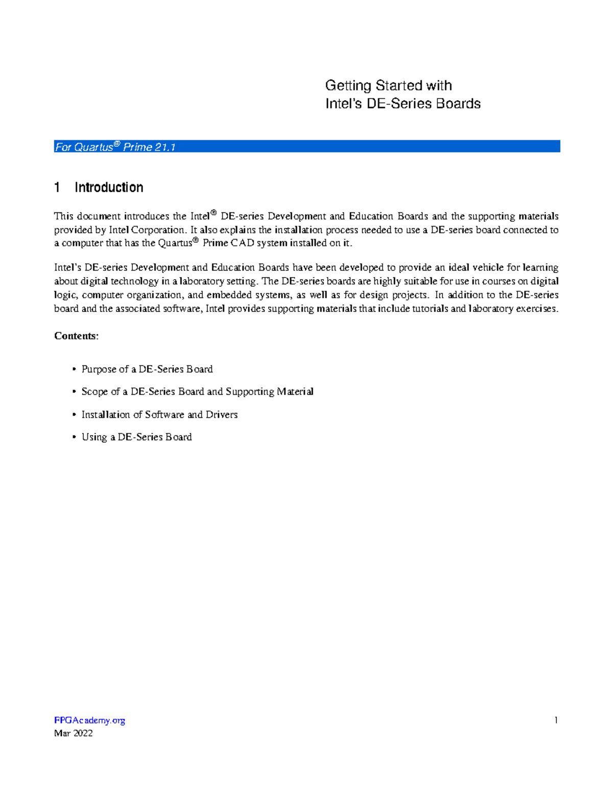Getting Started This Is About How To Start Using Quartus Getting
