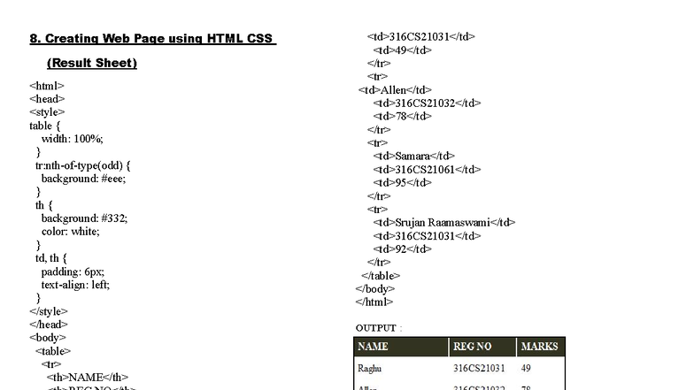 FSD 8. Web Page Creation with HTML, CSS, and JavaScript Techniques - Studocu