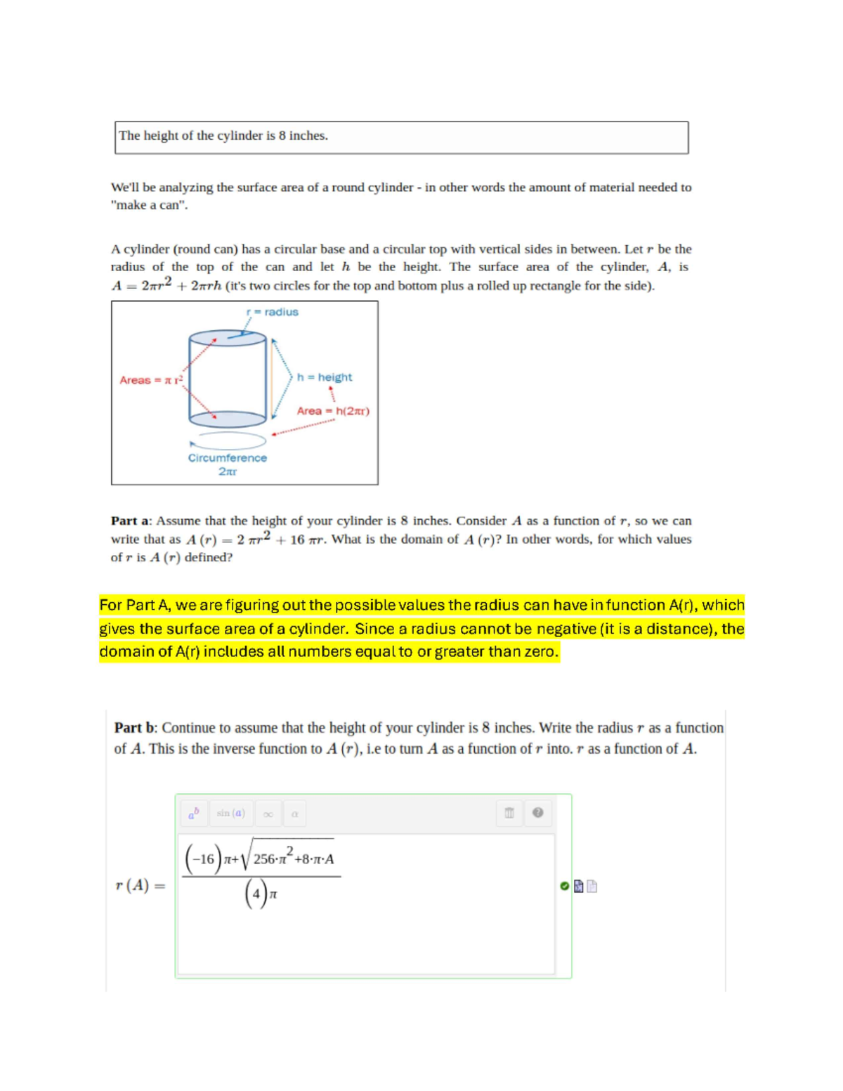 2-1 Discussion: Understanding and Calculating Surface Area - Studocu