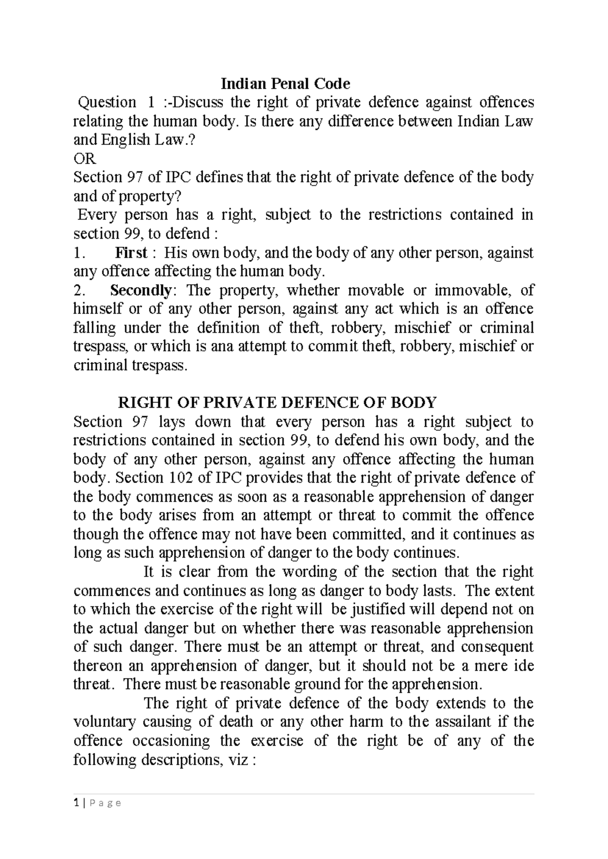Indian Penal Code (IPC) Analysis: Private Defence, Conspiracy, and ...