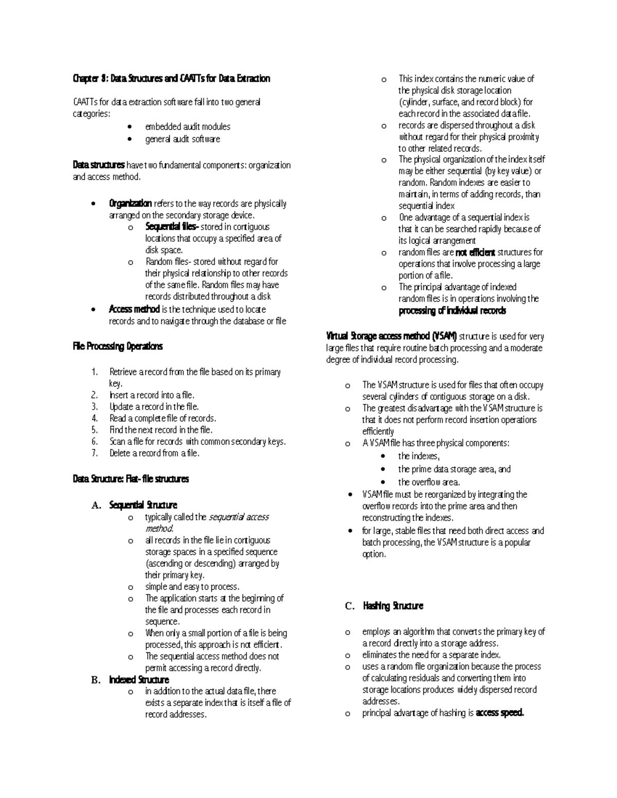 Chapter-8 - asf - Chapter 8: Data Structures and CAATTs for Data Extraction CAATTs for data ...