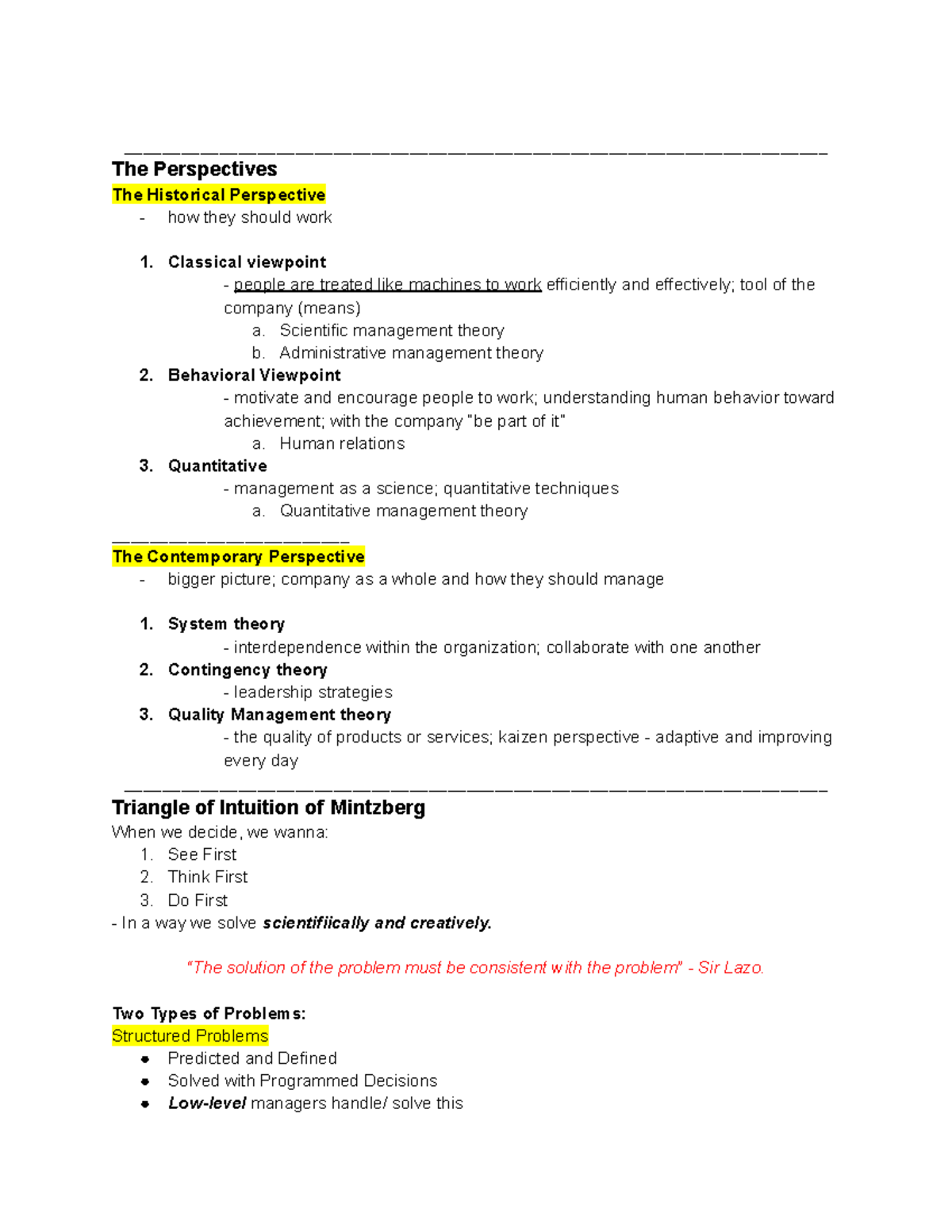 ORG MAN Notes - Lessons from basics to complex for gr11 - - Studocu