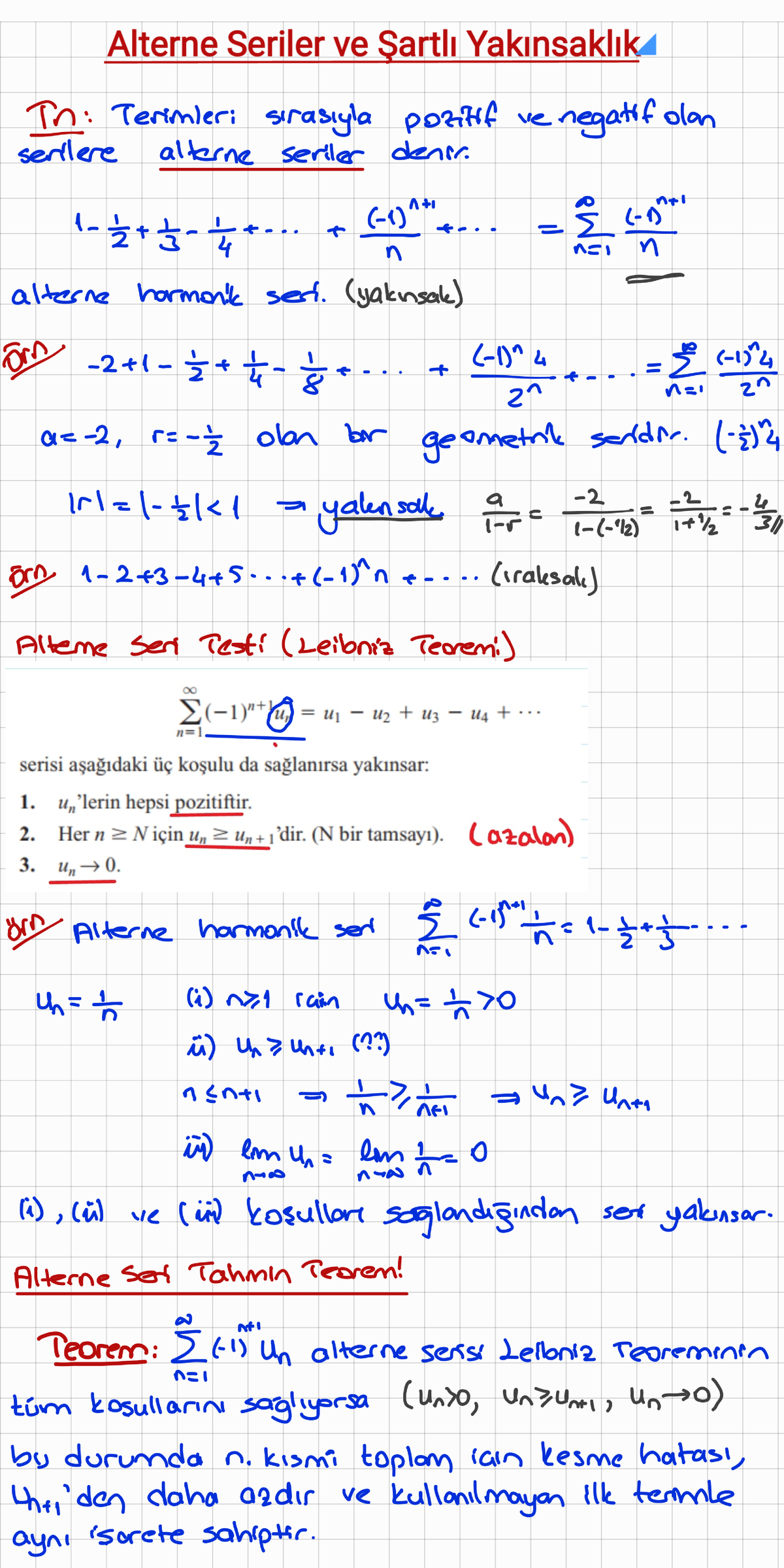 MAT104 25B 3 - Alternating Series and Convergence Theorems Notes - Studocu