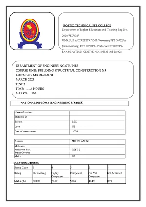 QS N4 TEST2 [T] - Exam questions papers - ROSTEC TECHNICAL FET COLLEGE ...