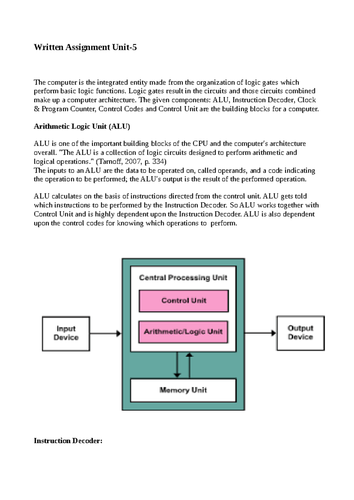 Assignment 5 - Logic gates result in the circuits and those circuits ...