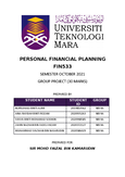 Personal Financial Planning - FIN533 - UiTM - Studocu