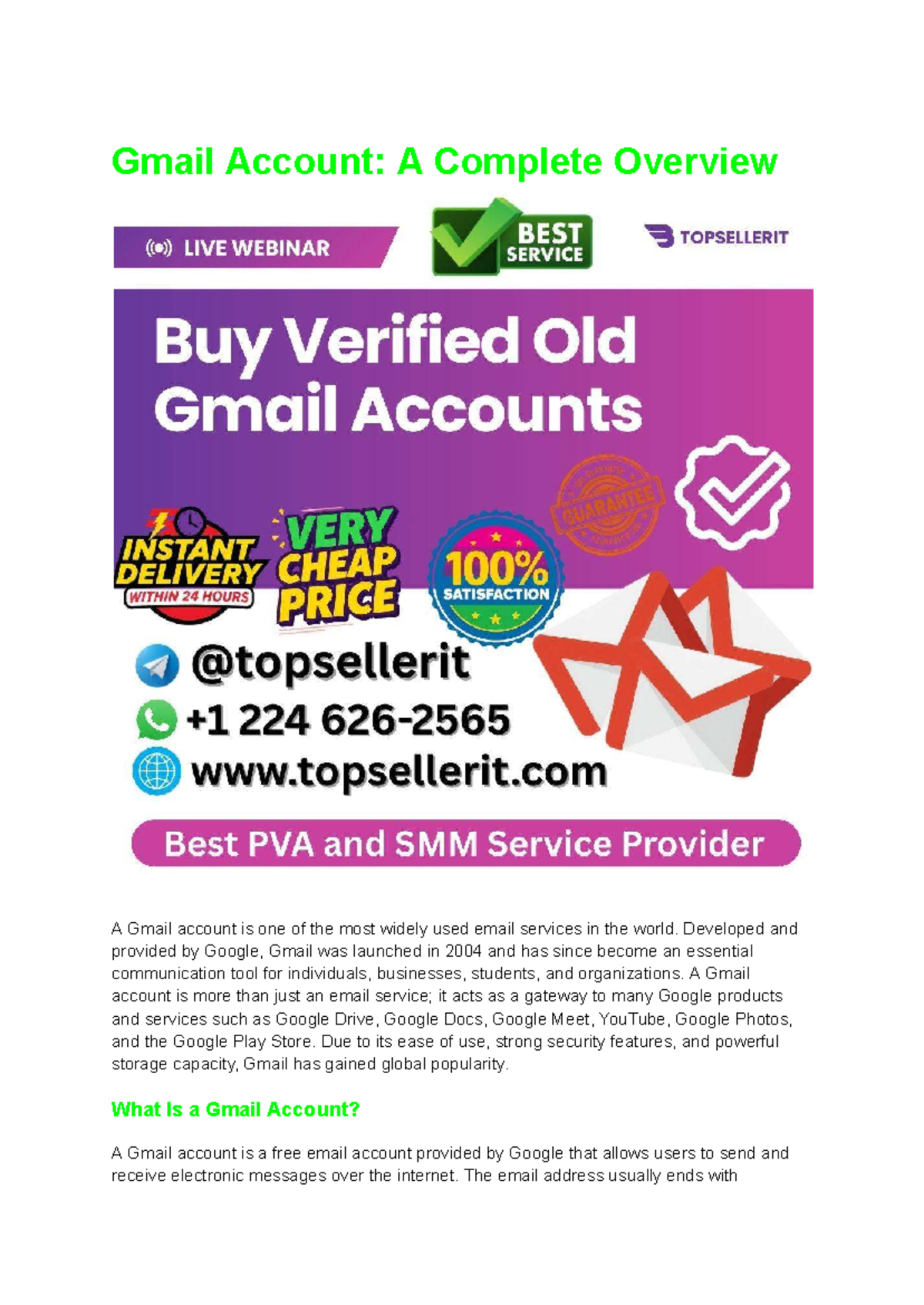 Gmail Account Overview: Features, Setup, and Benefits - Studocu