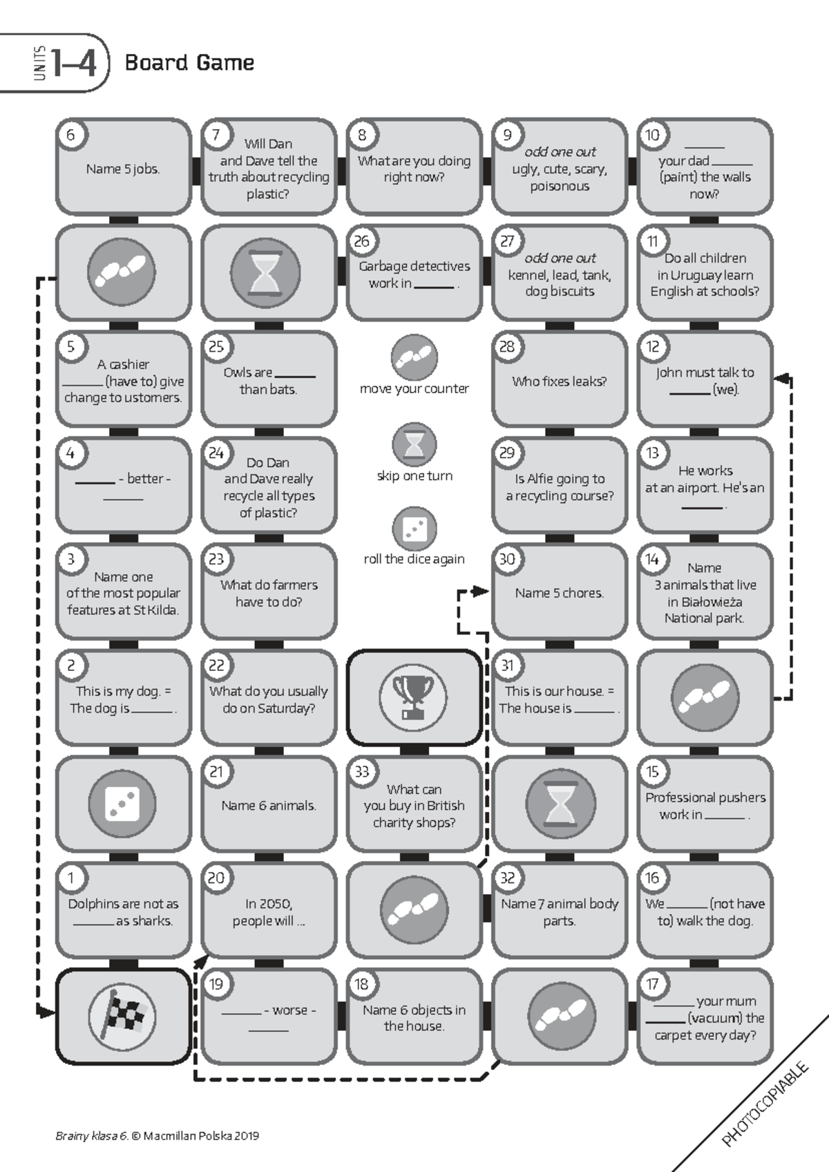 Brainy KL6 TRF Board Game Lesson: Units 1-4 Activities - Studocu