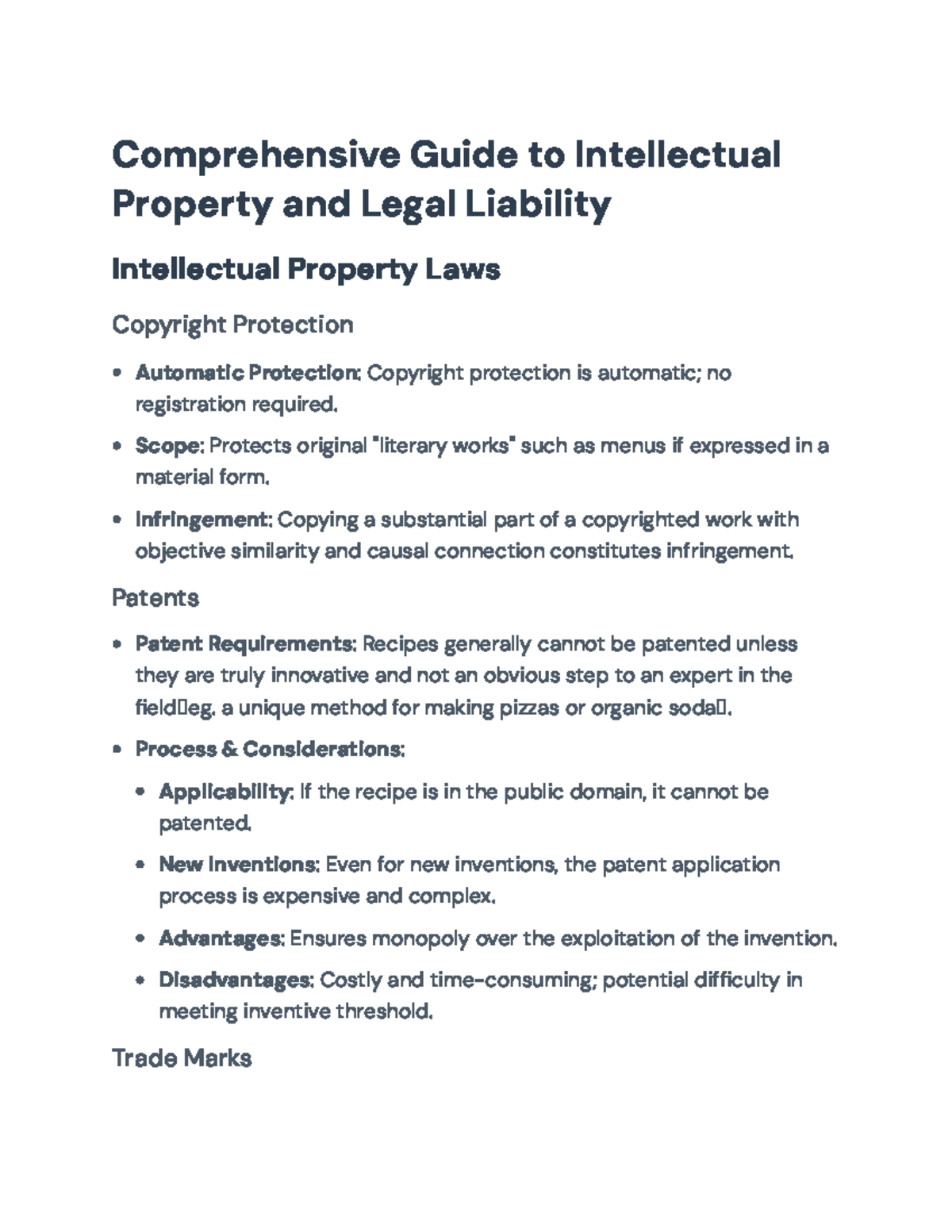 Intellectual Property and Legal Liability Overview: Laws and Risks ...
