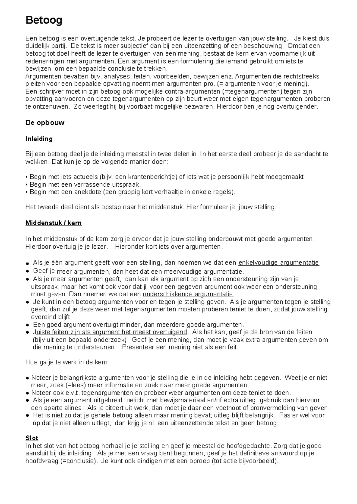 Info Betoog: Tips en Structuur voor het Schrijven van een Betoog ...