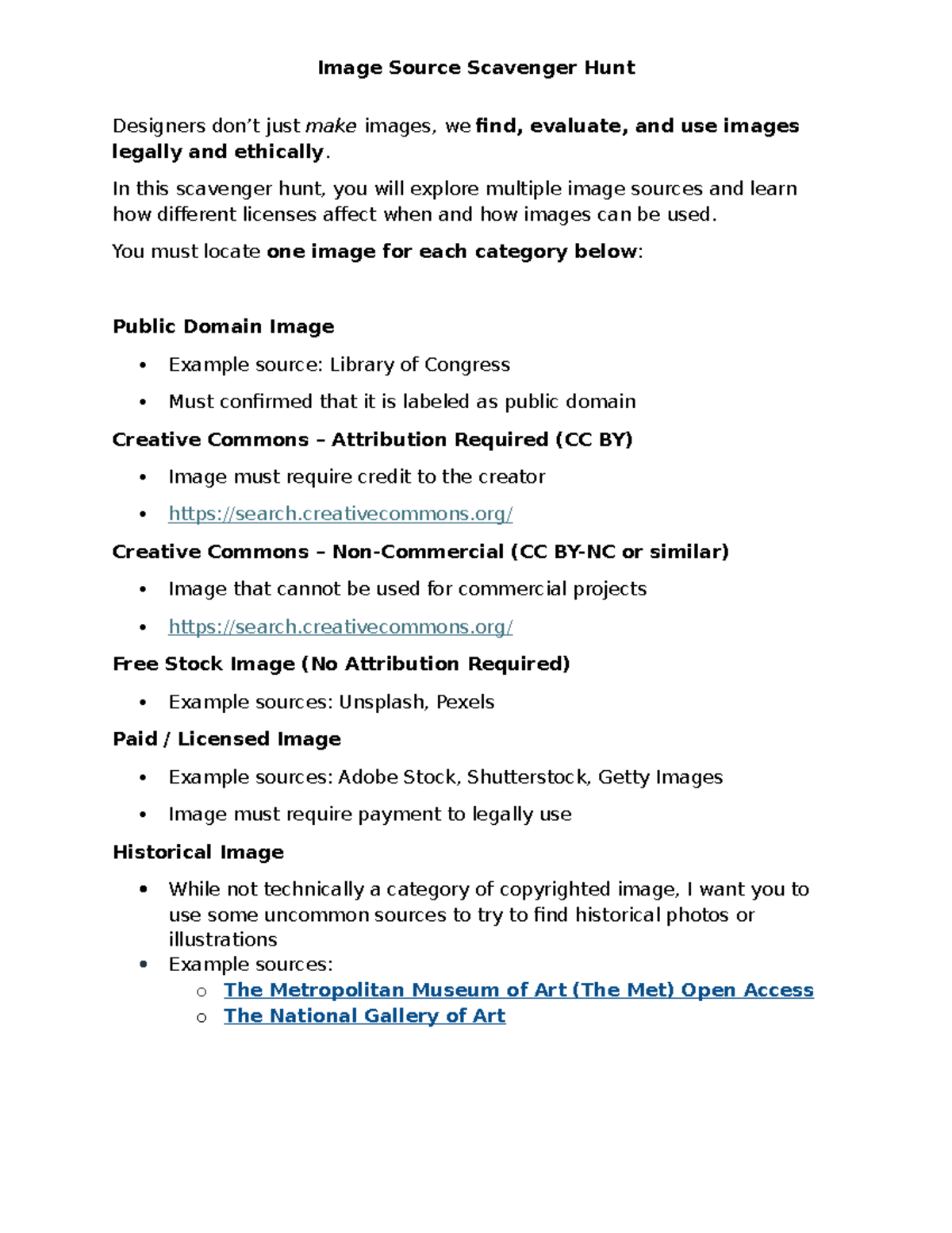 Image Source Scavenger Hunt - Image Source Scavenger Hunt Designers don ...