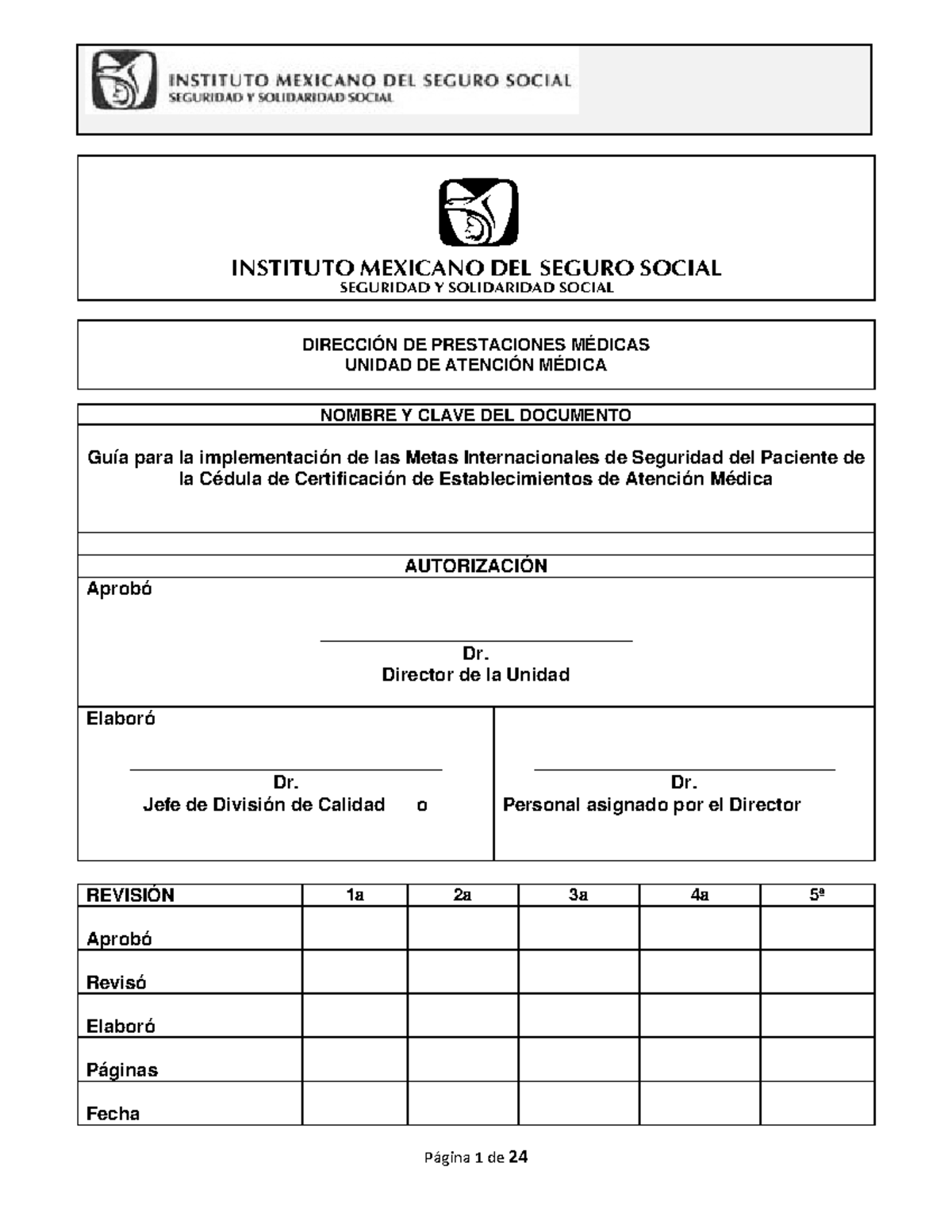Guía para la Implementación de Metas Internacionales de Seguridad del ...