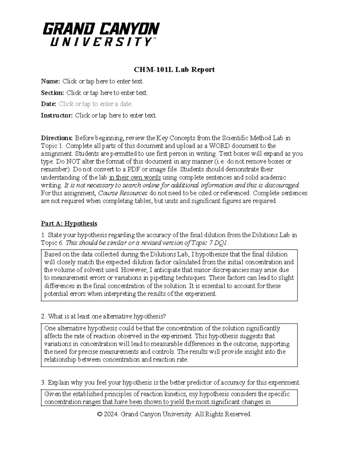 CHM 101L RS T7 Lab Report Online Tradonline - CHM-101L Lab Report Name ...