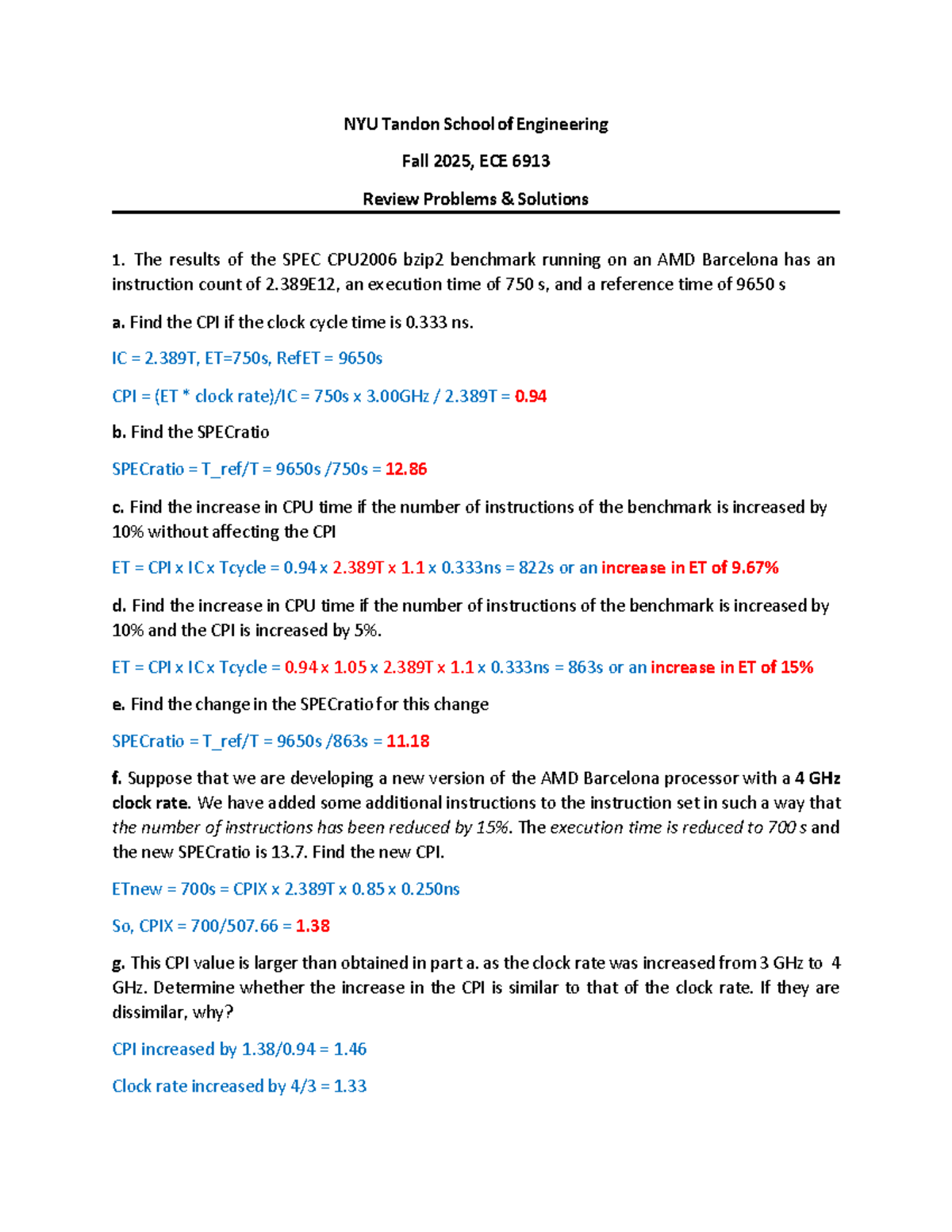 CSA Fall 2025 ECE 6913 Midterm 1 Review Problems Solutions - Studocu