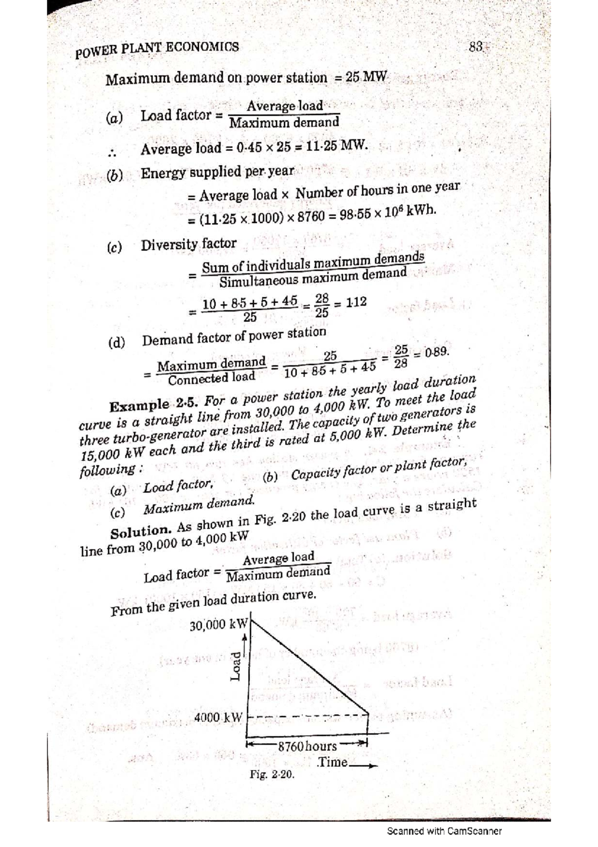 2EC Numericals: Power Plant Economics and Load Factors - Studocu
