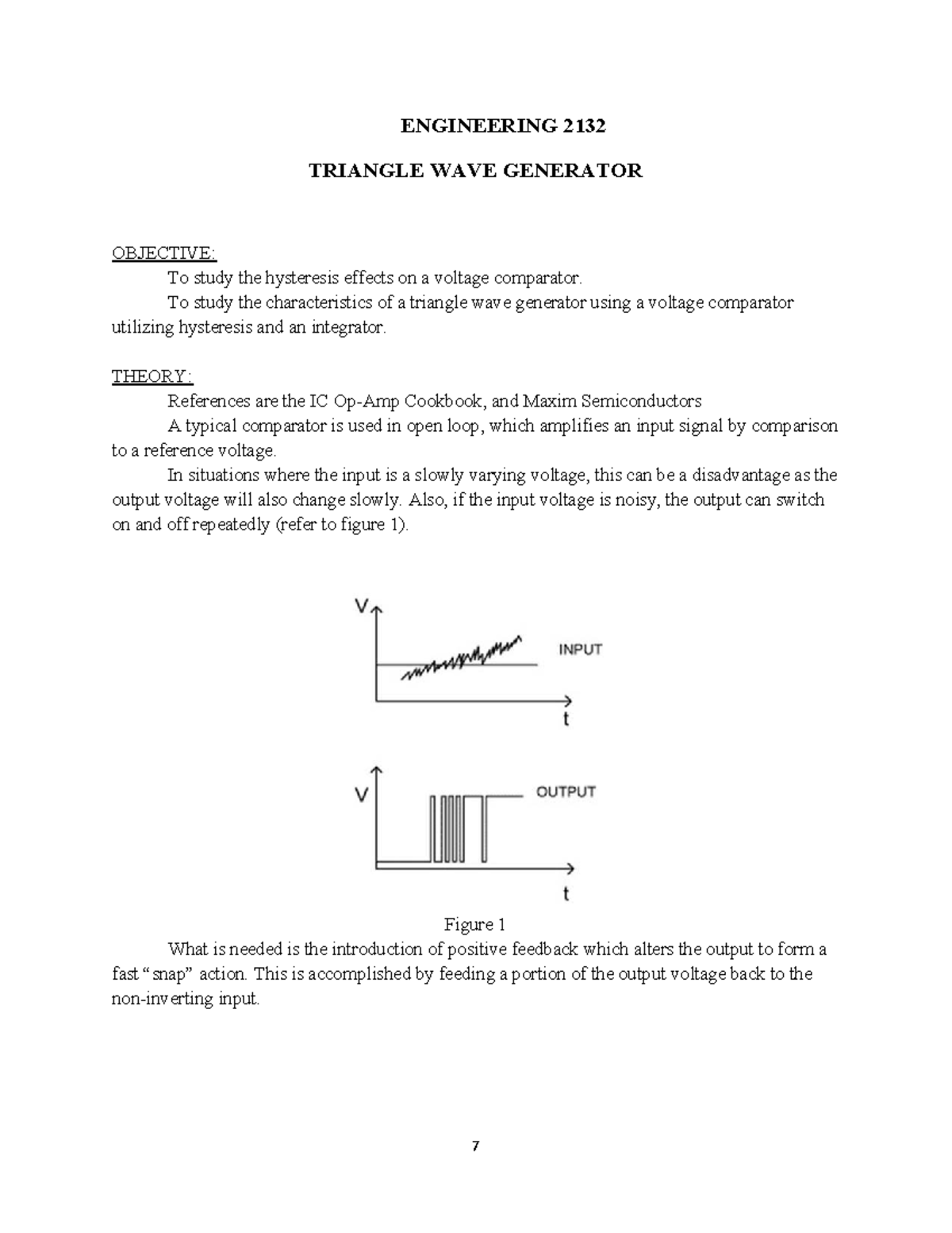 EELE 2132 Lab 1: Triangle Wave Generator & Hysteresis Effects - Studocu