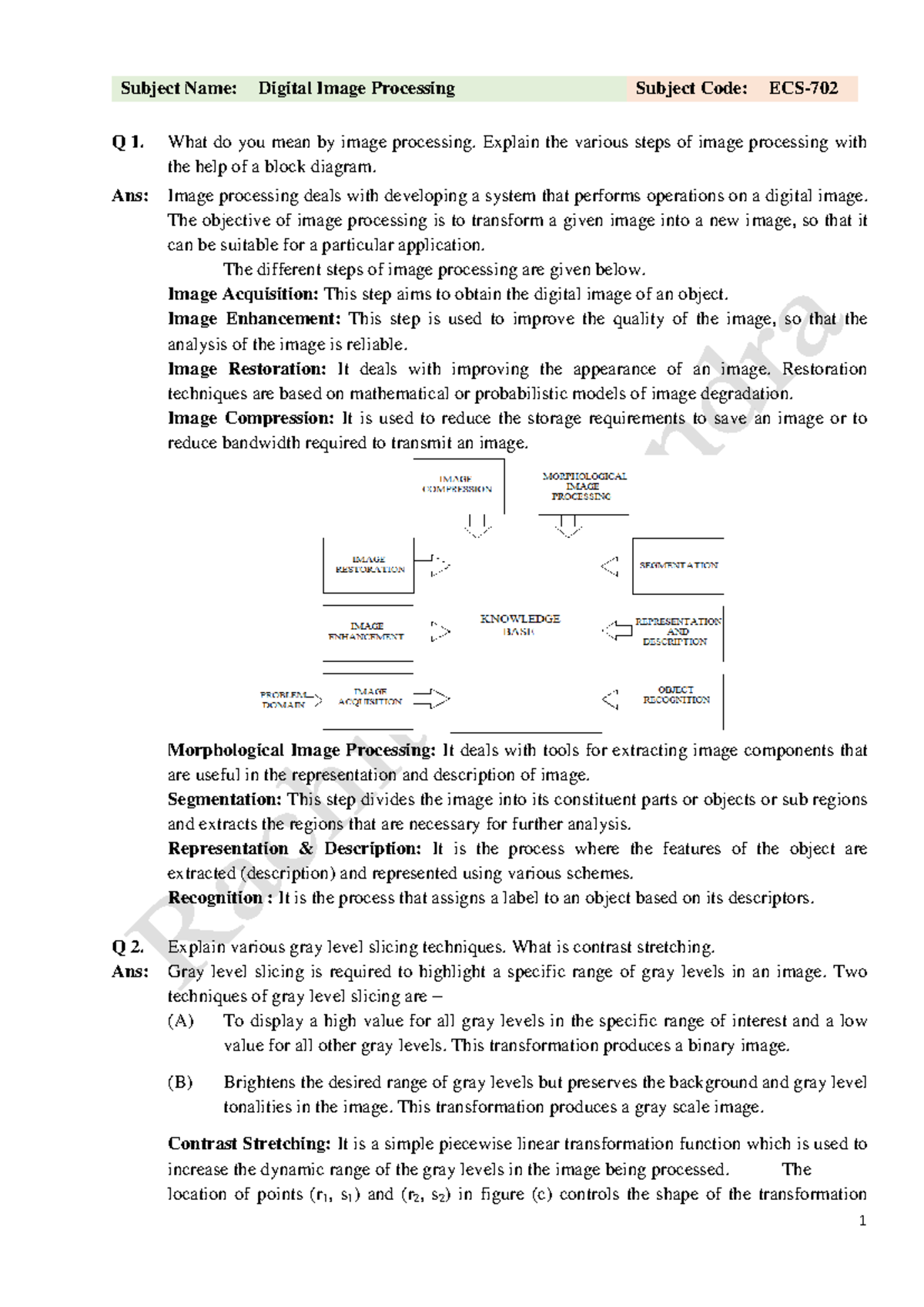 ECS-702 - Image Processing & Pattern Recognition Assignment Guide - Studocu