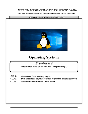 OS LAB 01 - Introduction and installation of Linux operating system - Studocu