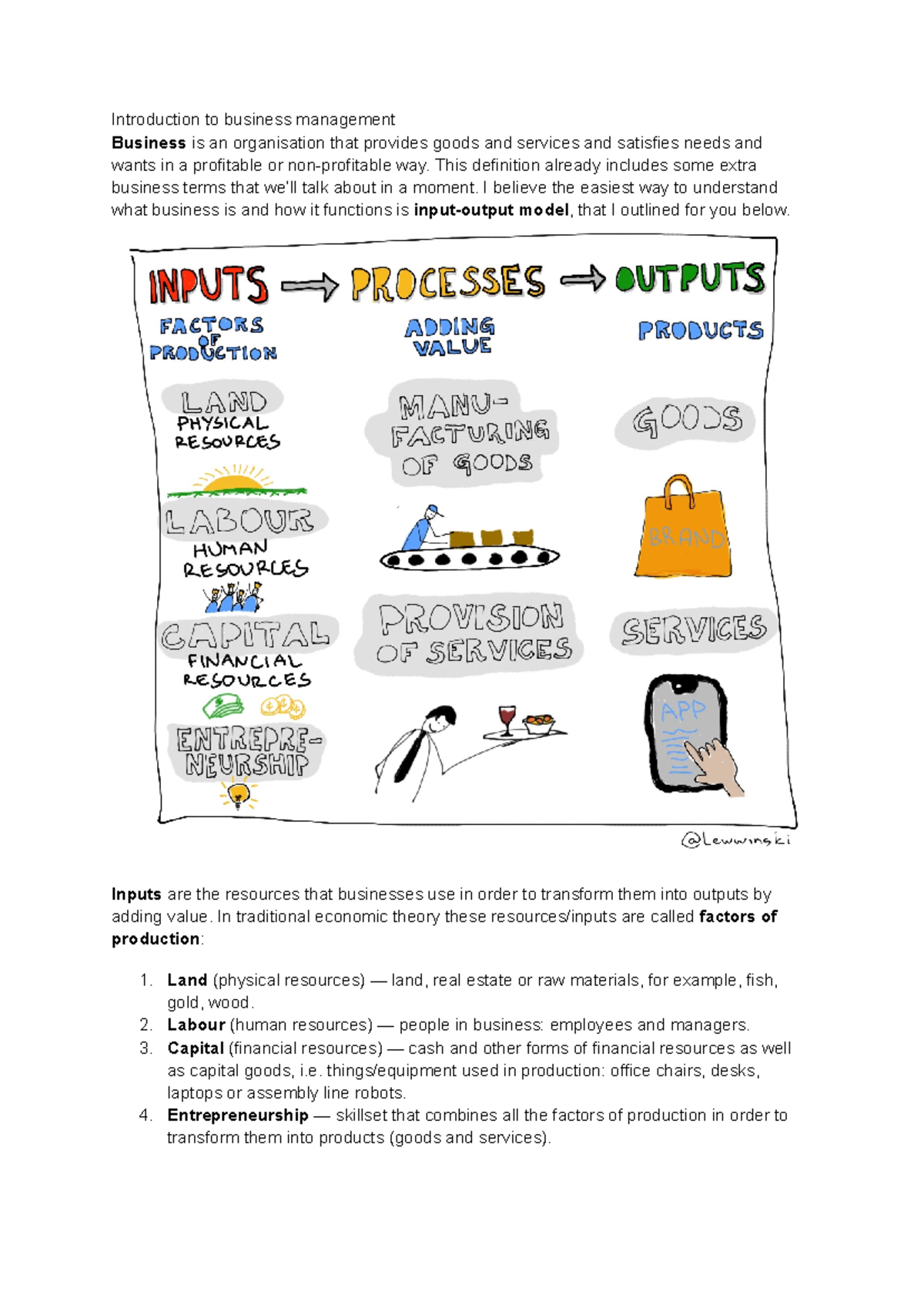 IB Business Management Lecture Notes - Understanding Business Concepts ...