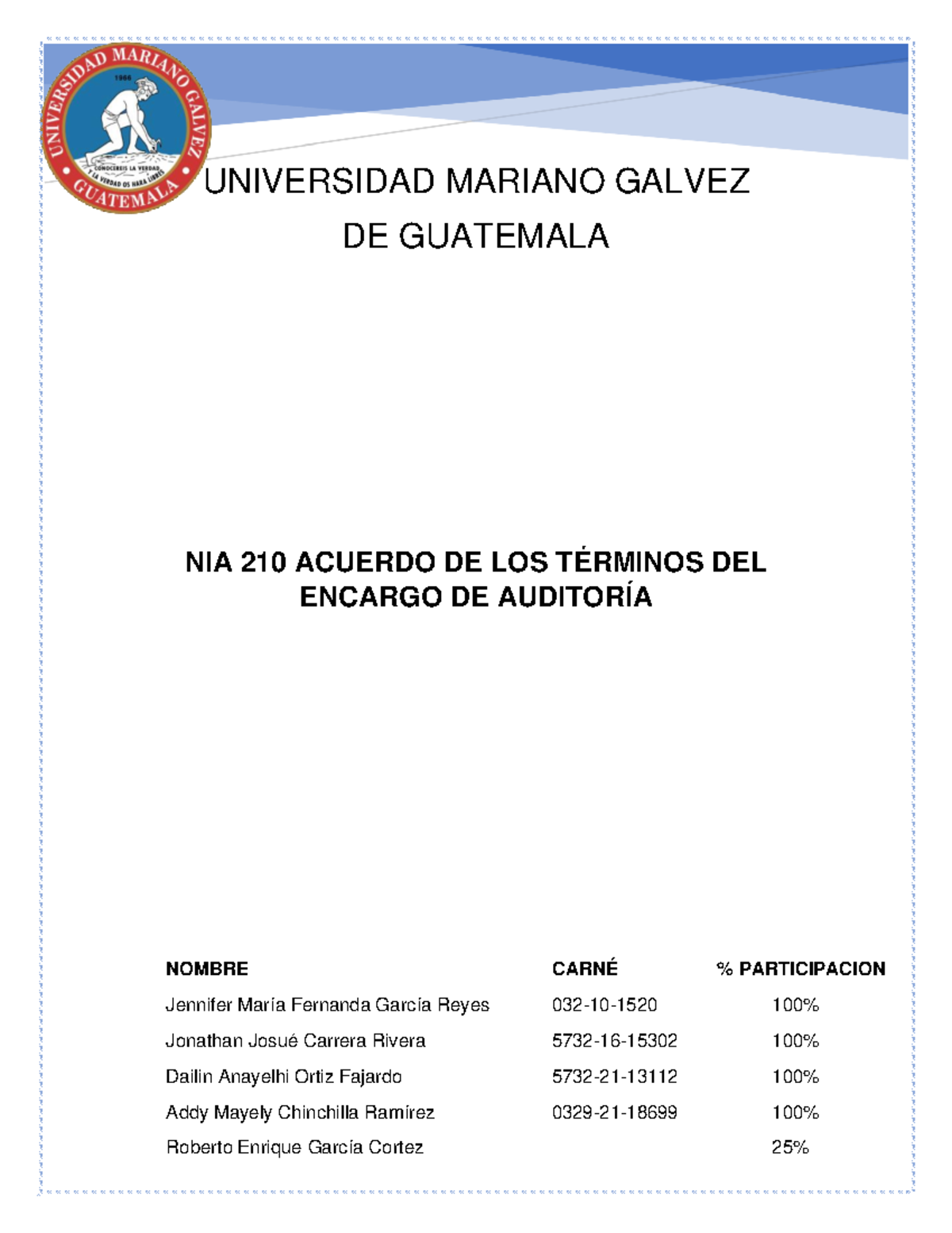 NIA 210: Resumen y Ejemplos sobre Auditoría y Responsabilidades - Studocu