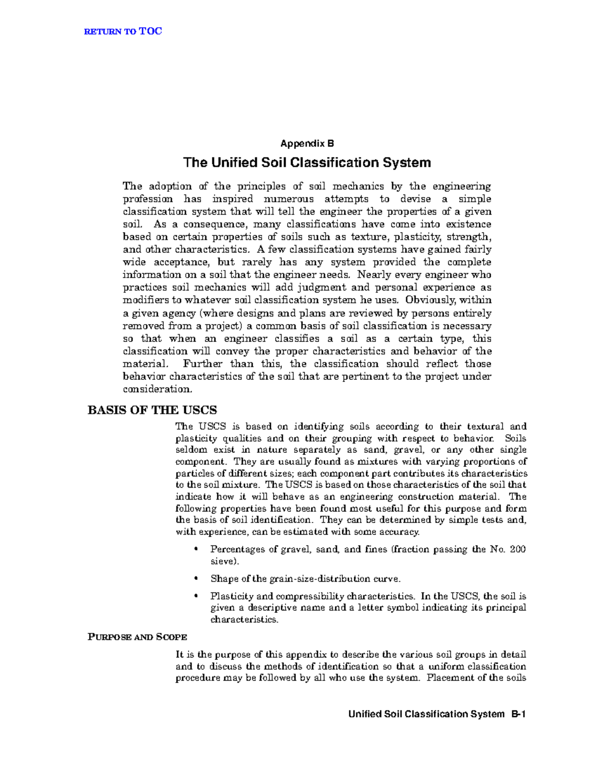 USCS - Unified Soil Classification System Overview (Appendix B) - Studocu