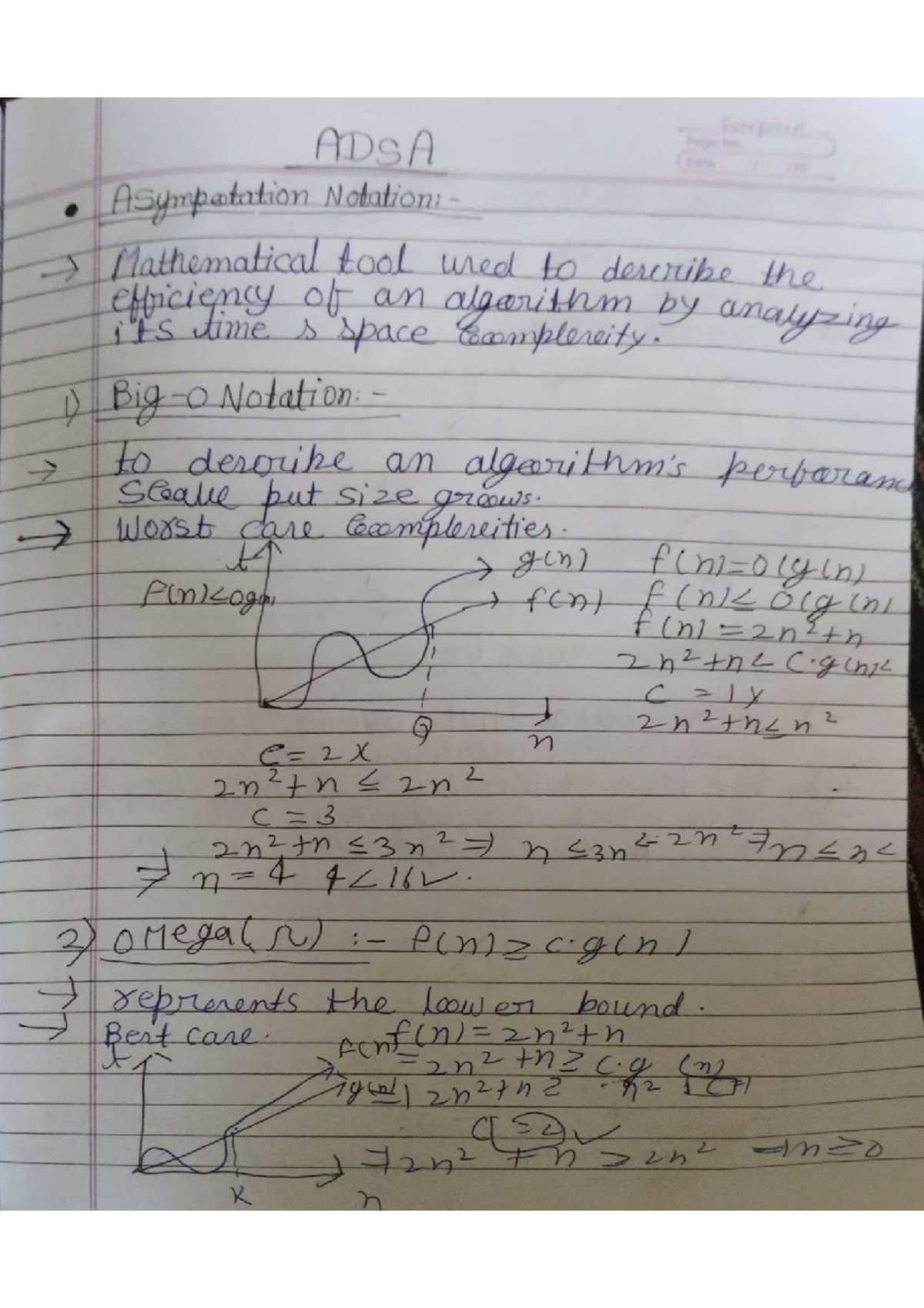 ADSA 2023 End Sem Exam Notes: Algorithm Complexity & Data Structures ...