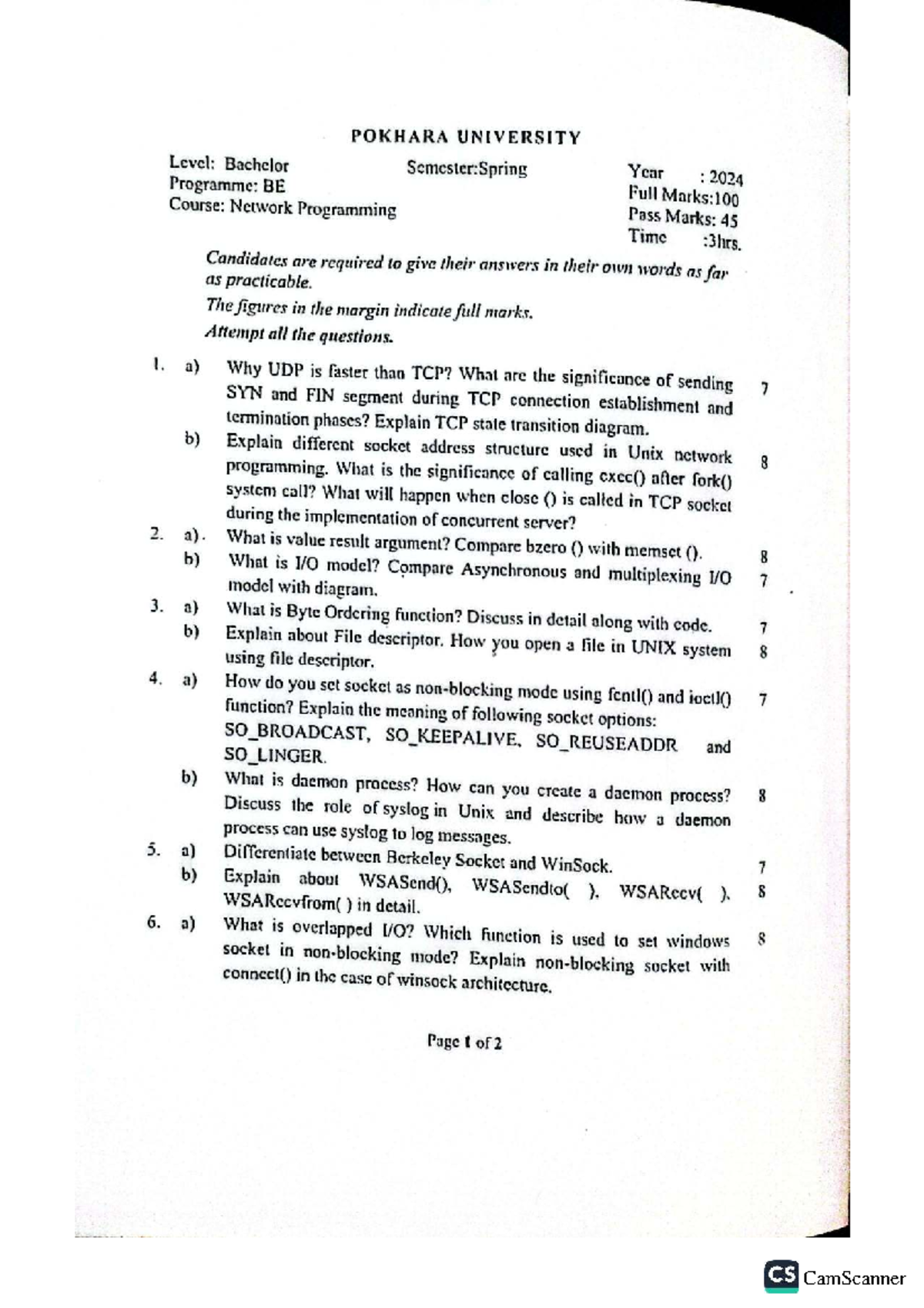 Network Programming Notes - BE 2024 - POKHARA UNIVERSITY - Studocu