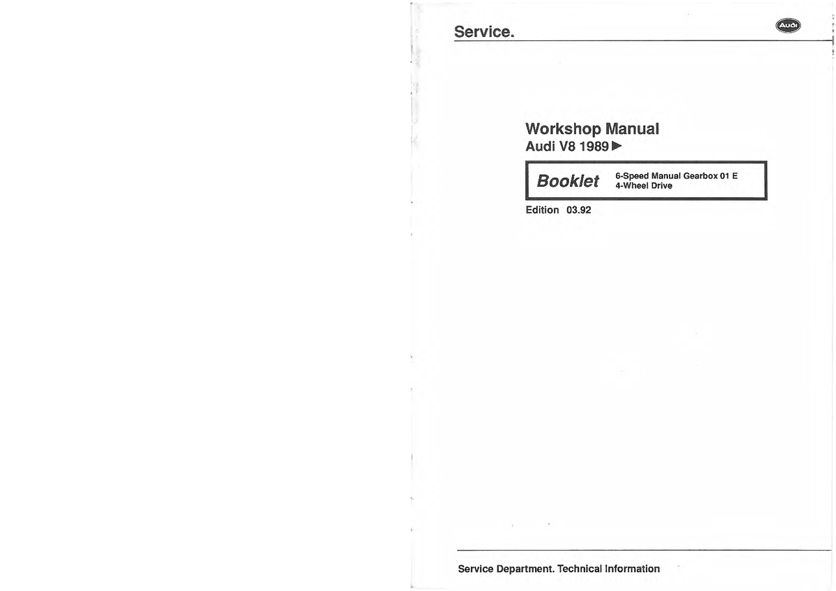 Audi 01E 6 speed transmission VW Passat - 1 Gearb9x identification ...